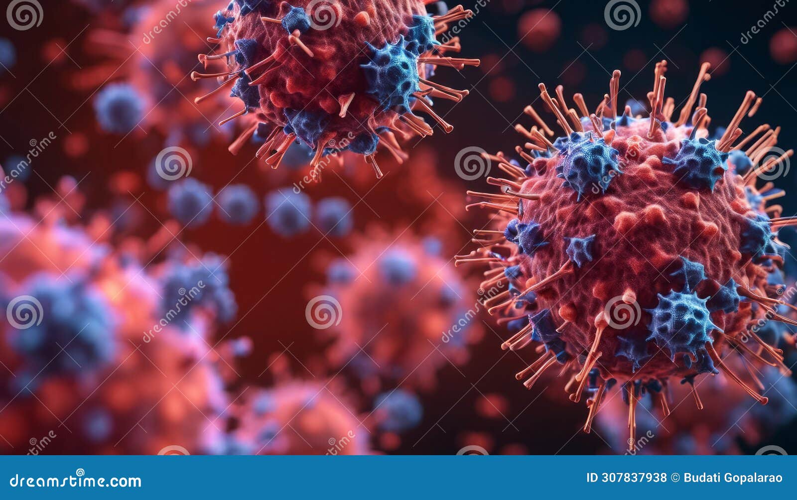 Viral Particles in a Microscopic View, Illustrating the Complexity of ...