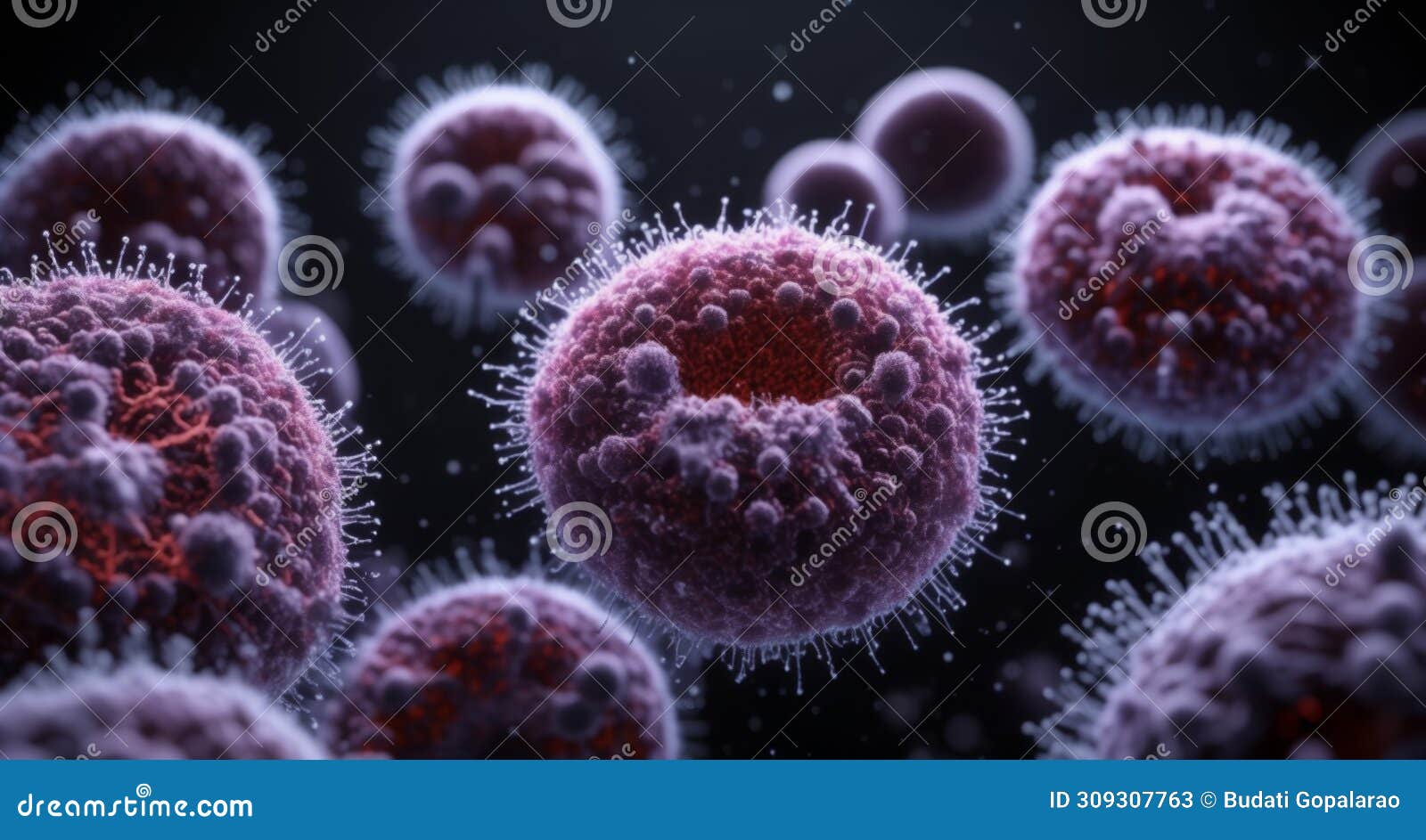 Viral Particles in a Microscopic View, Illustrating the Complexity of ...