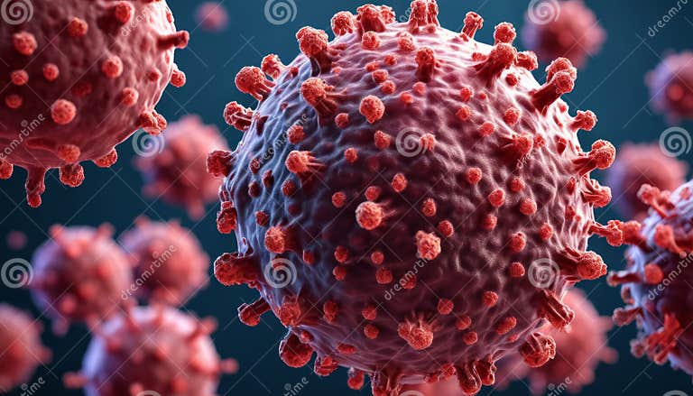 Viral Particles in a Microscopic View, Illustrating the Complexity of ...