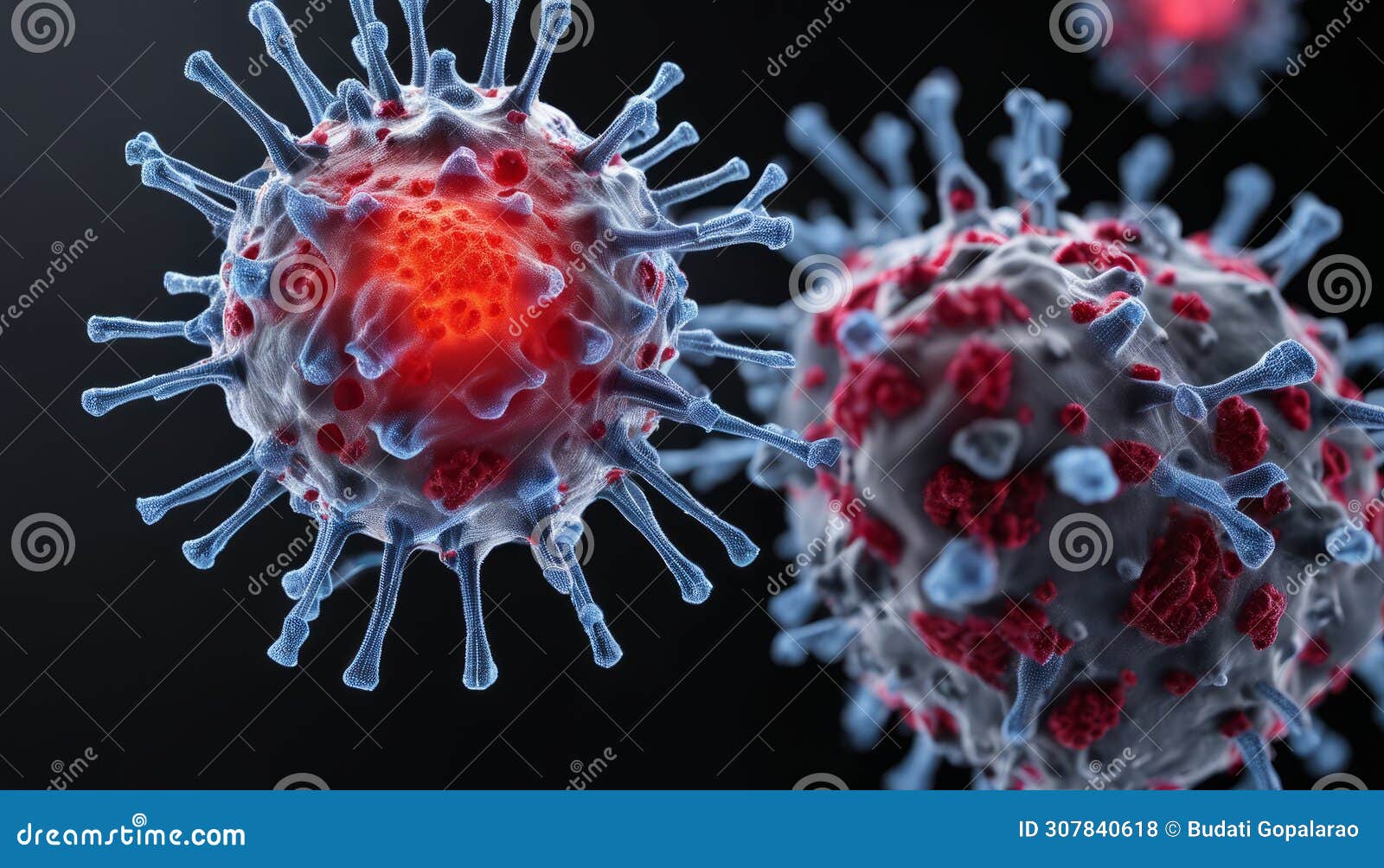 Viral Particles in a Microscopic View, Illustrating the Complexity of ...