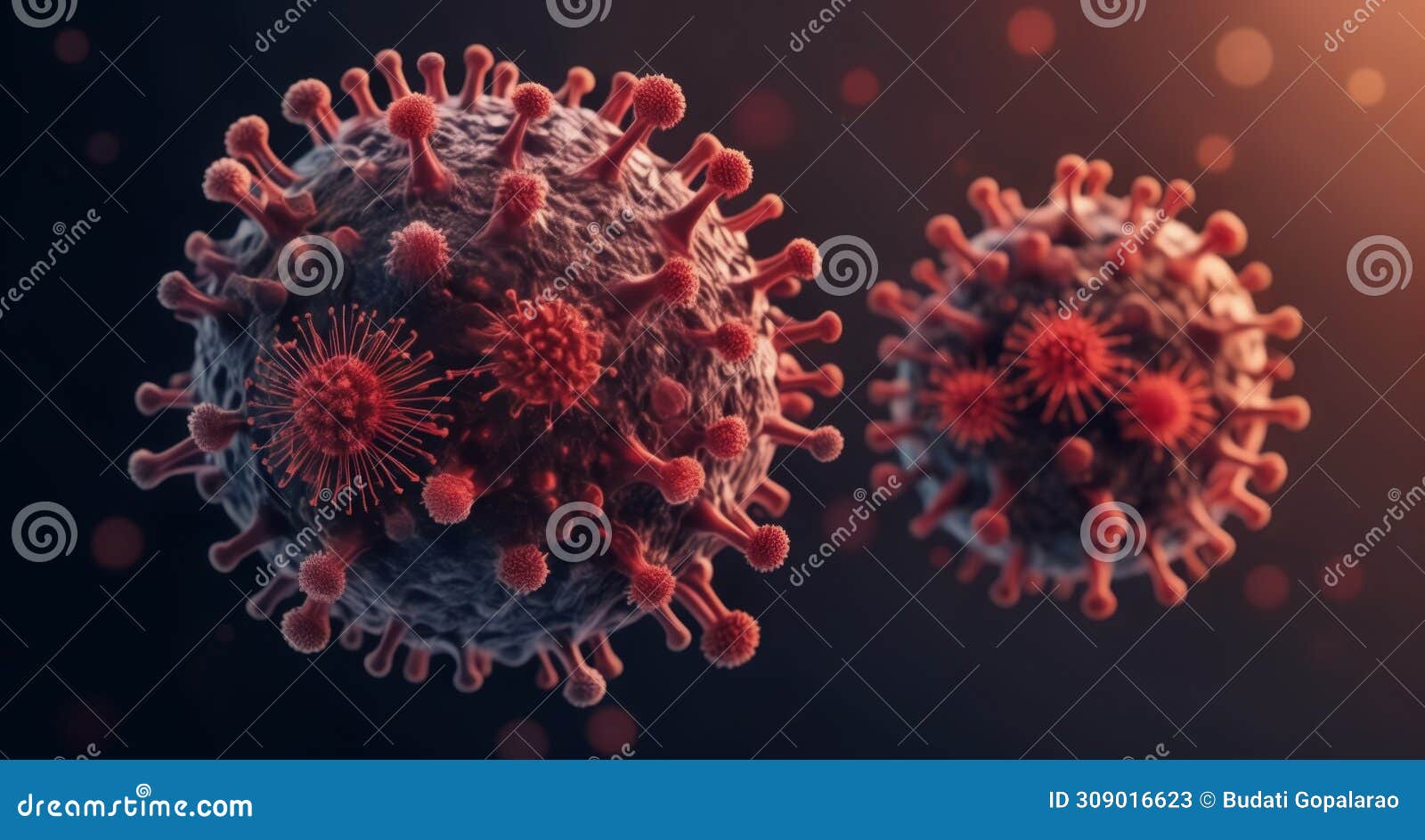 Viral Particles in a Microscopic View, Illustrating the Complexity of ...