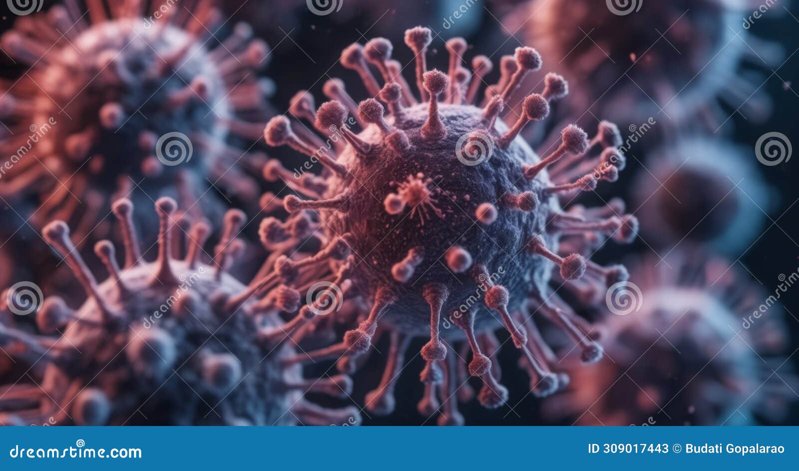 Viral Particles in a Microscopic View, Illustrating the Complexity of ...