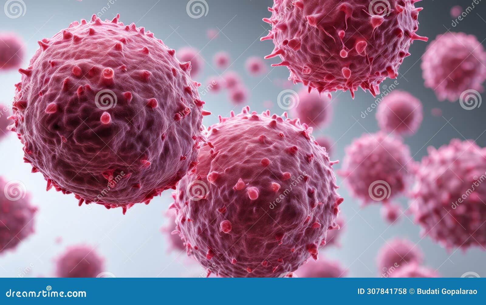 Viral Particles in a Microscopic View, Illustrating the Spread of a ...