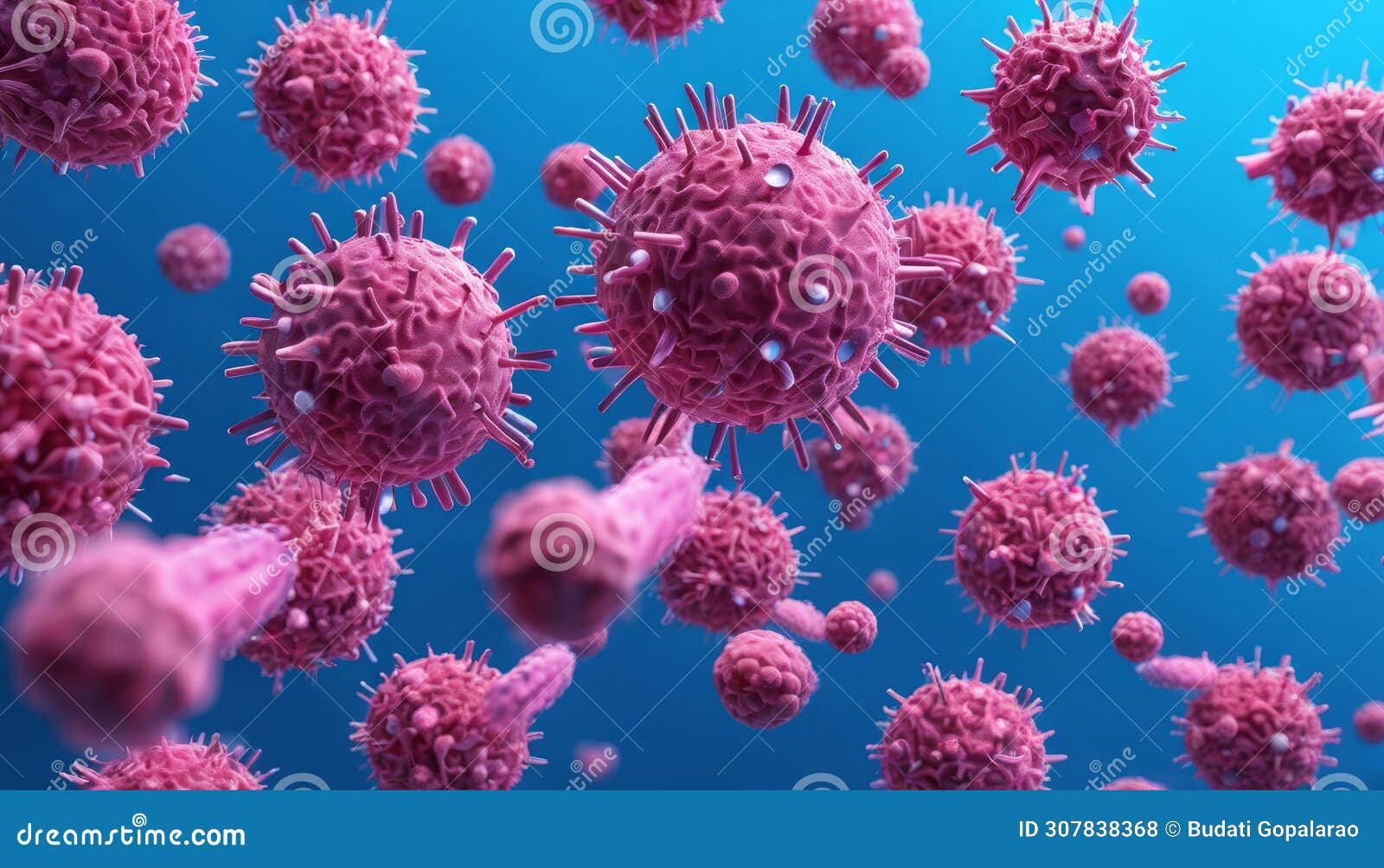 Viral Particles in a Sea of Blue, a Microscopic View of a Pandemic ...