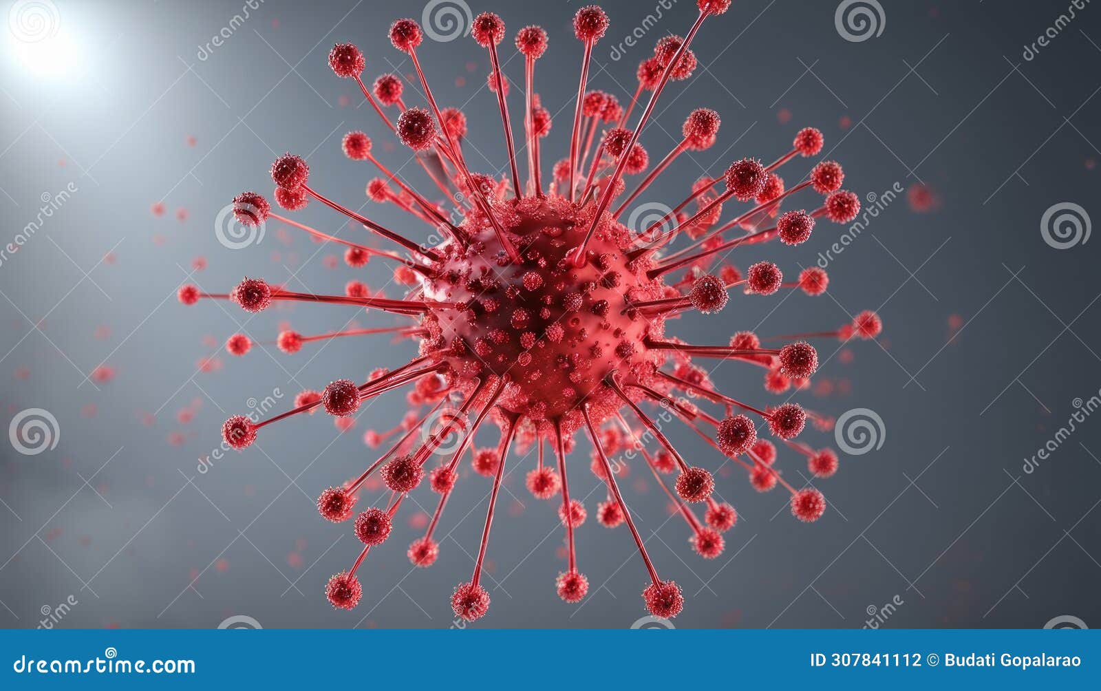 Viral Spread in Motion - a 3D Rendering of a Virus Particle Stock ...