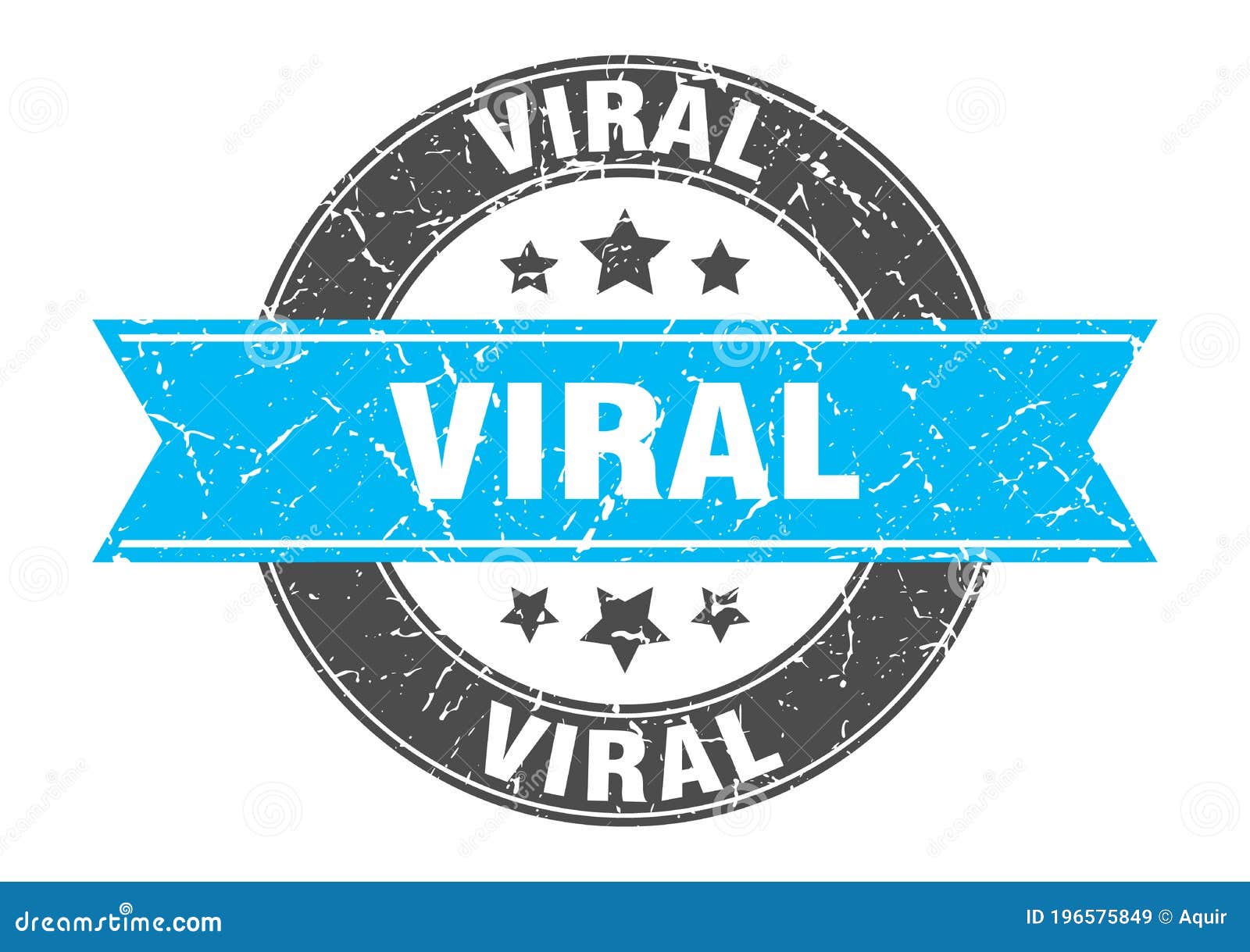 Viral stamp stock vector. Illustration of blue, stamp - 196575849
