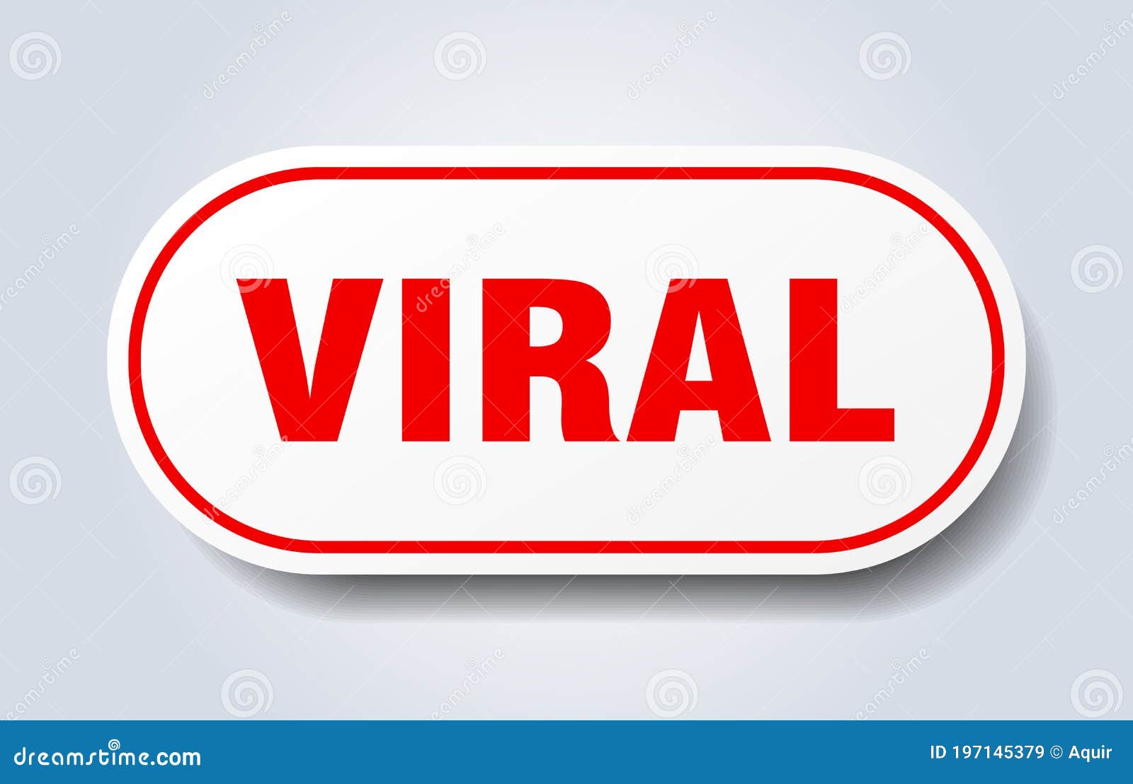 Viral sticker. stock vector. Illustration of rounded - 197145379