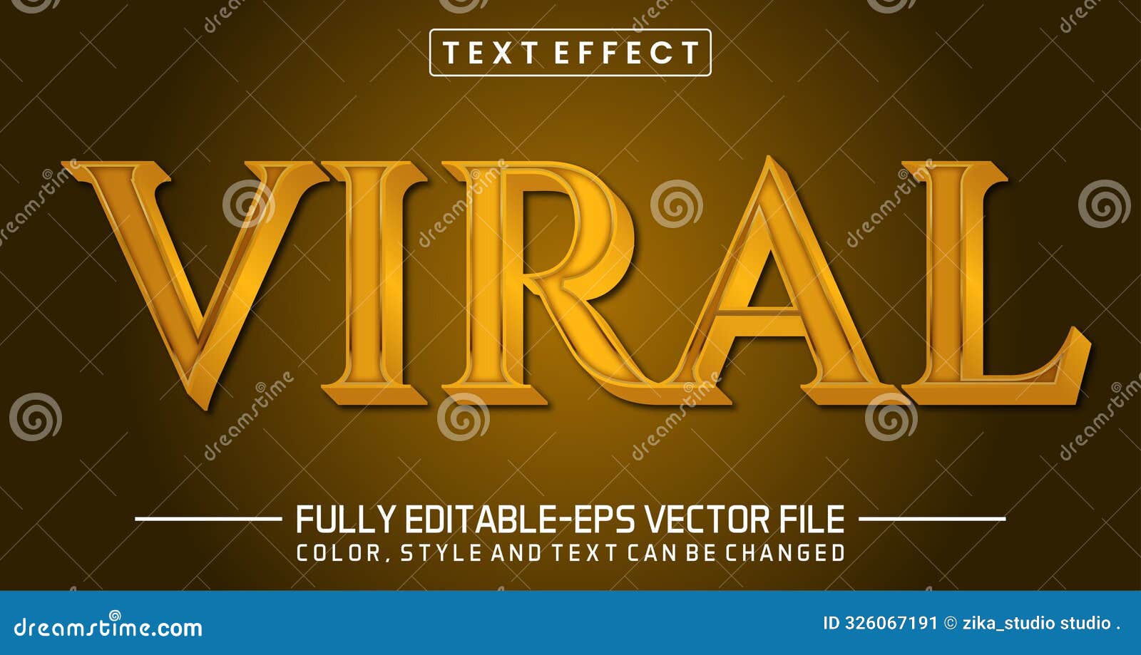 Viral Text Editable Style Effect Stock Illustration - Illustration of ...