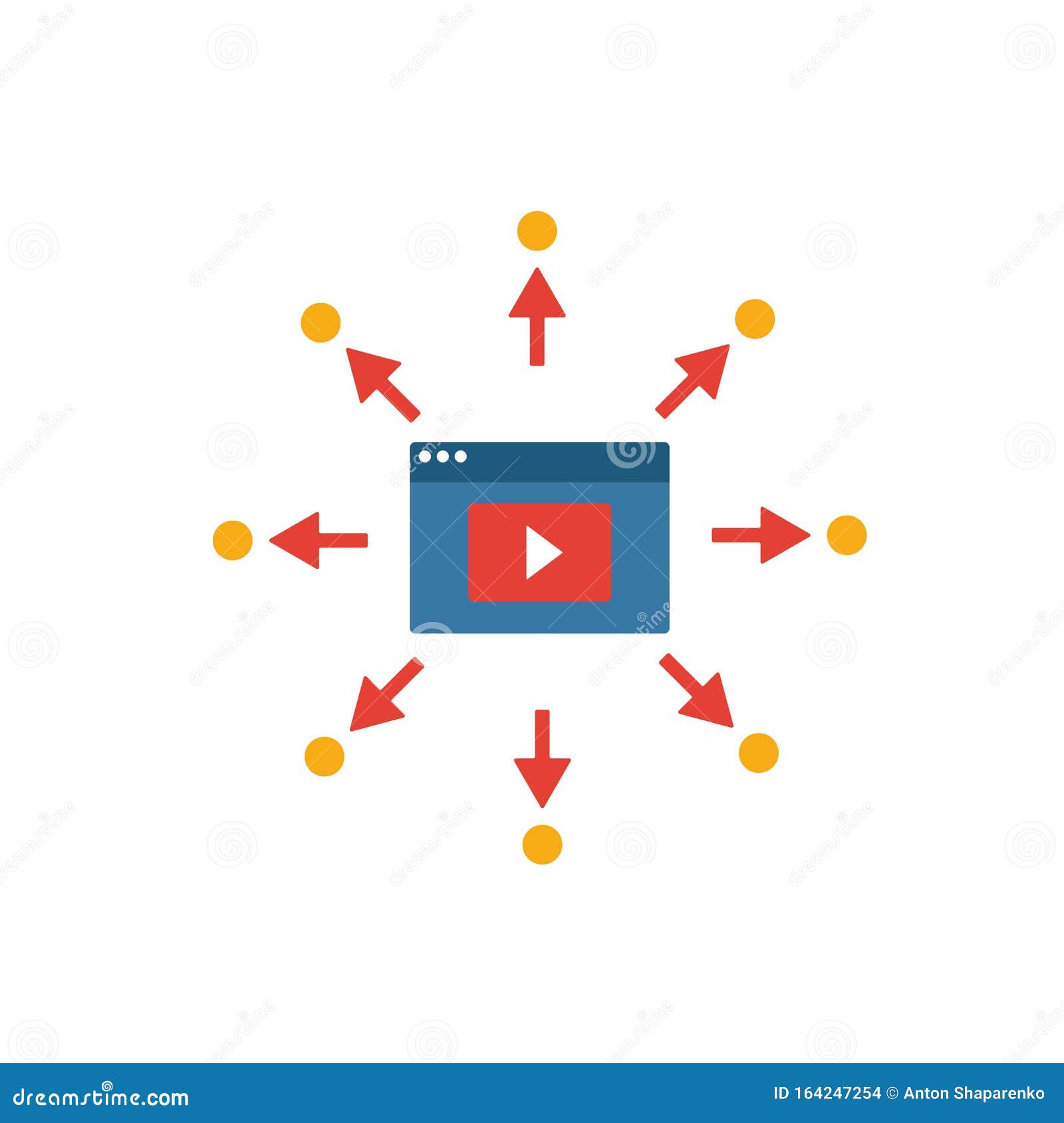 Viral Video Icon. Simple Flat Element from Content Collection Stock ...