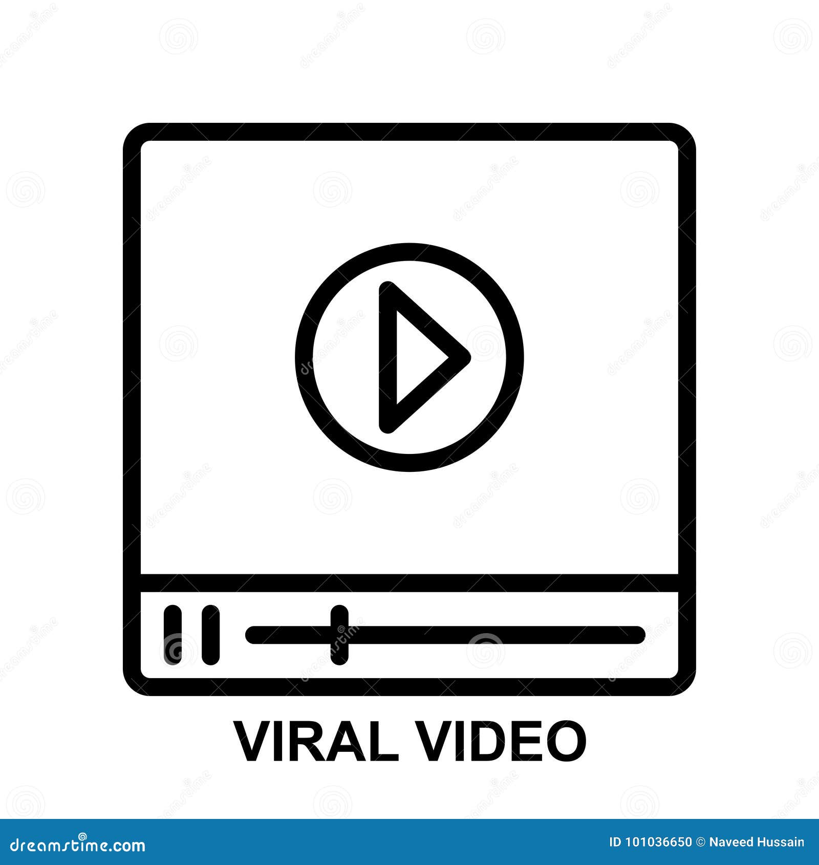Viral video icon stock illustration. Illustration of media - 101036650