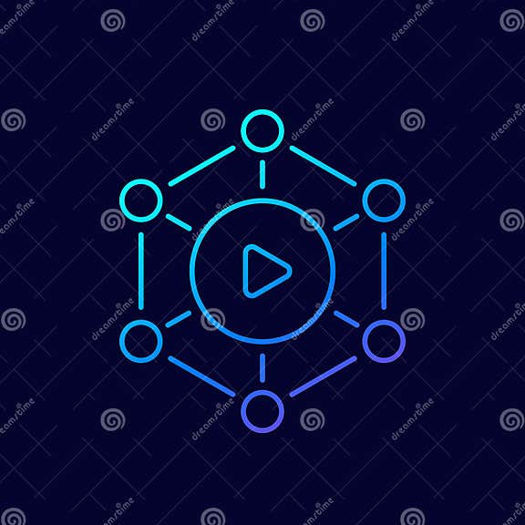 Viral Video, Vector Linear Icon Stock Illustration - Illustration of ...