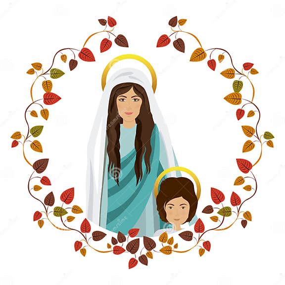 Virgem Santa Mary ilustração do vetor. Ilustração de deus - 84919237