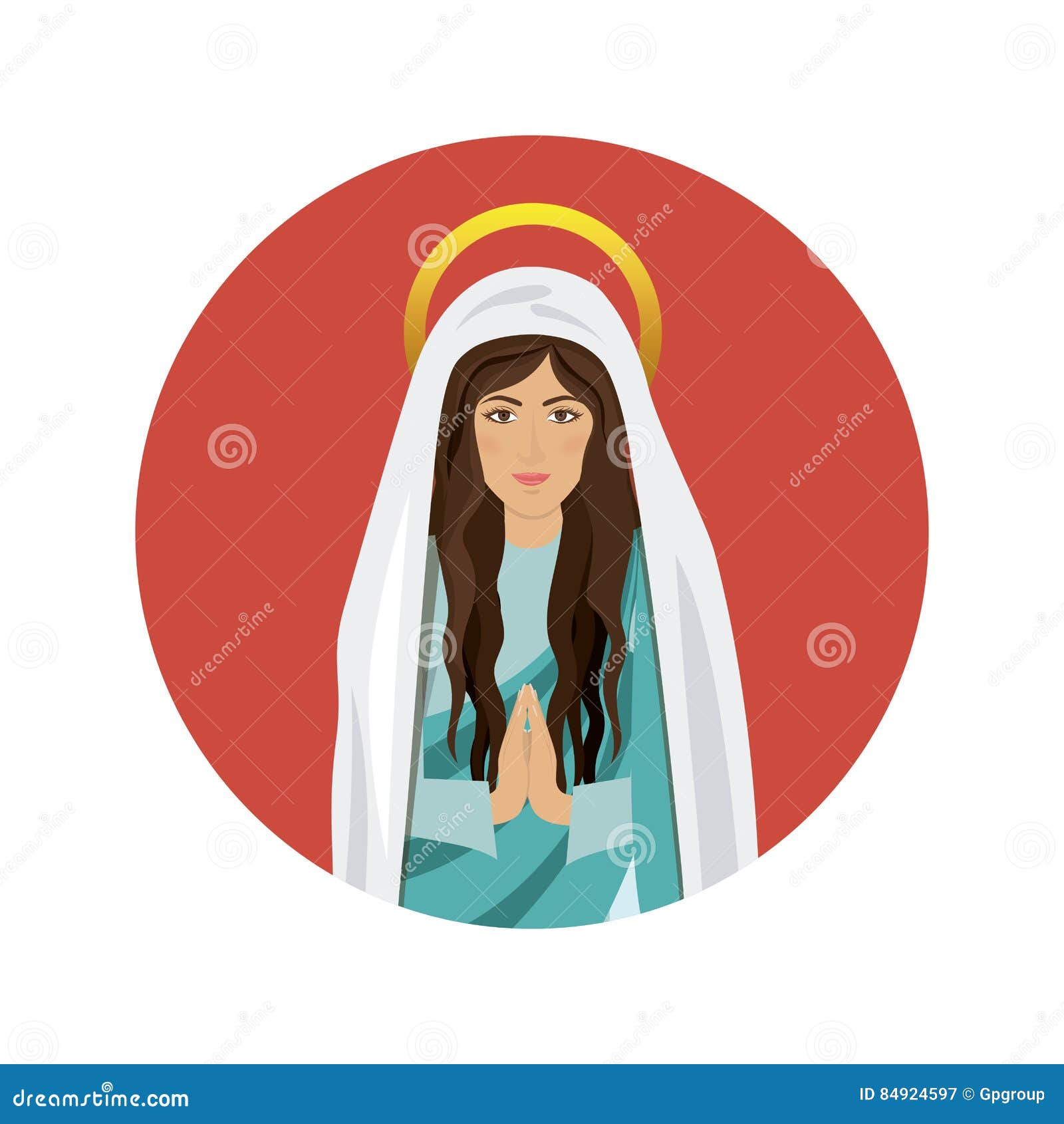 Virgem Santa Mary ilustração do vetor. Ilustração de salvador - 84924597