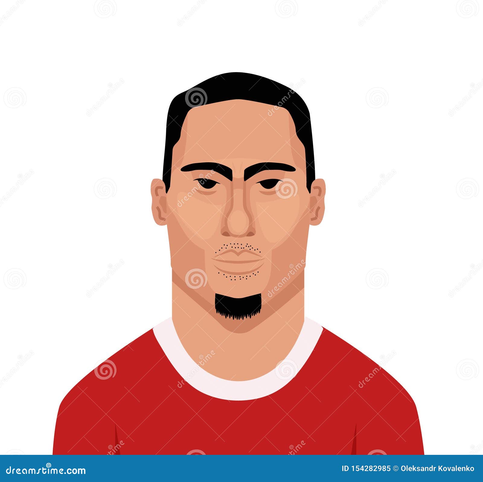 Virgil Van Dijk Vector Portrait Editorial Image - Illustration of ...