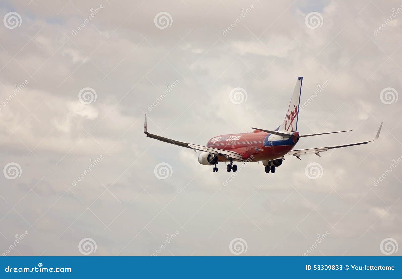 Virgin Blue take off editorial stock photo. Image of australia - 53309833