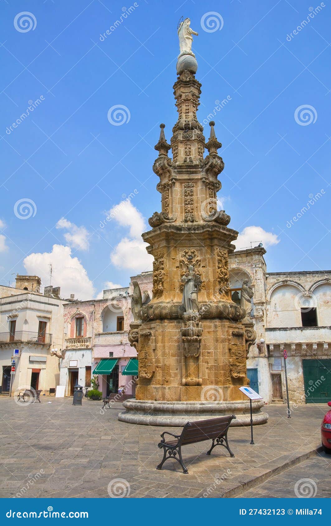 Virgin Column. Nardo. Puglia. Italy Stock Image - Image of nardo, alley ...