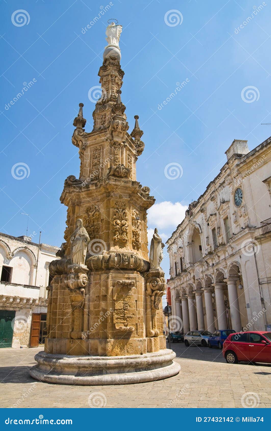 Virgin Column. Nardo. Puglia. Italy Stock Photo - Image of building ...