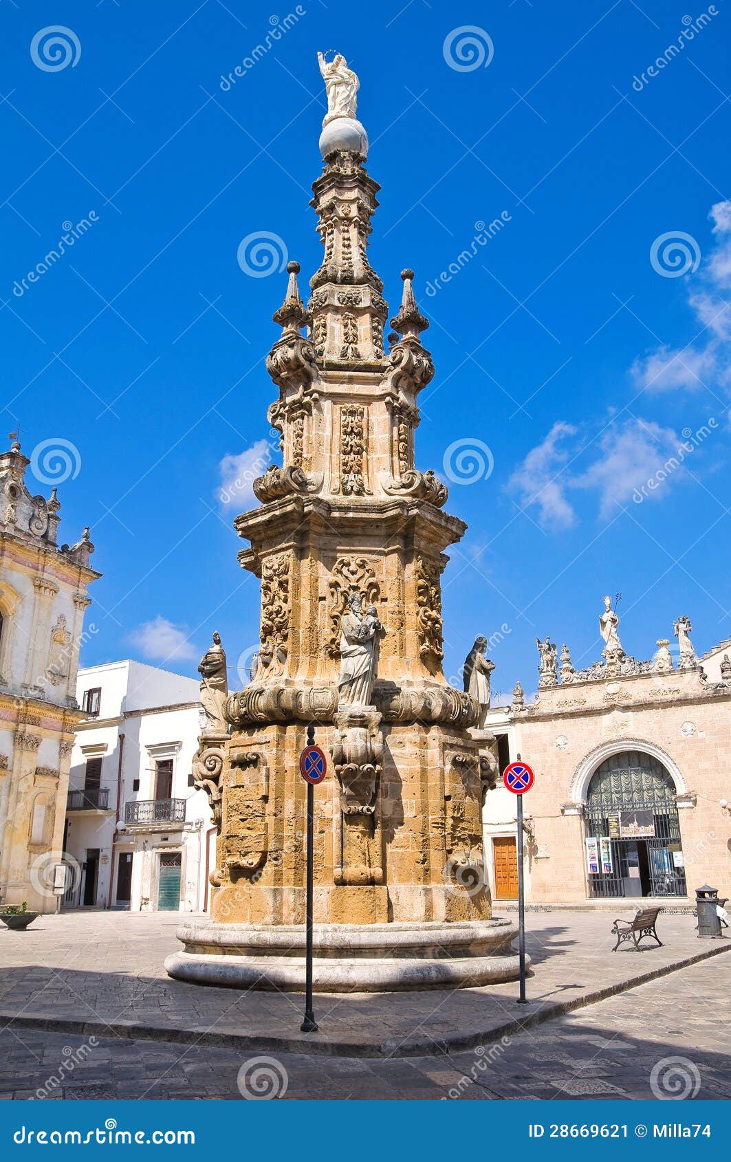 Virgin Column. Nardo. Puglia. Italy Stock Image - Image of edifice ...