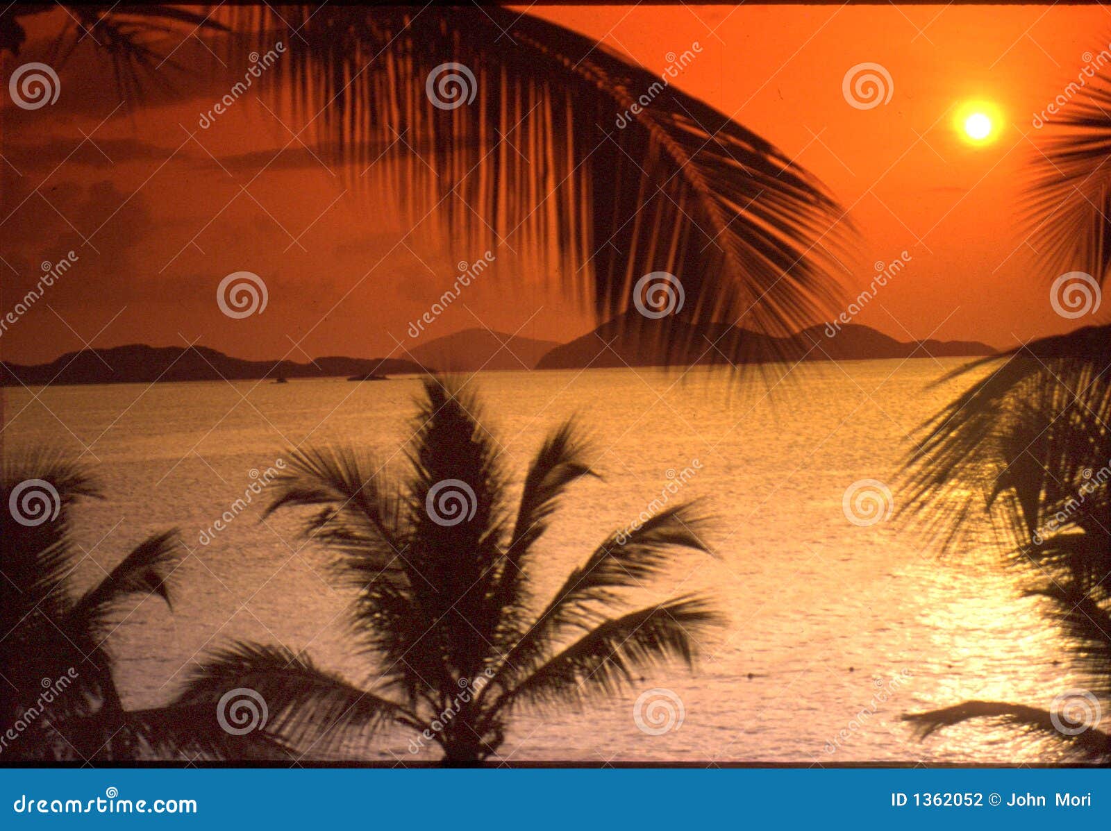 Virgin Island s Sun Set stock photo. Image of purity, water - 1362052