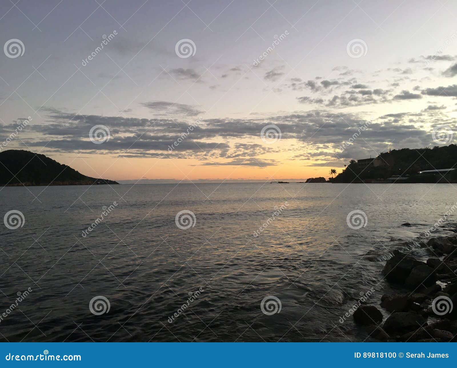 Virgin Islands Sunset stock photo. Image of tropical - 89818100