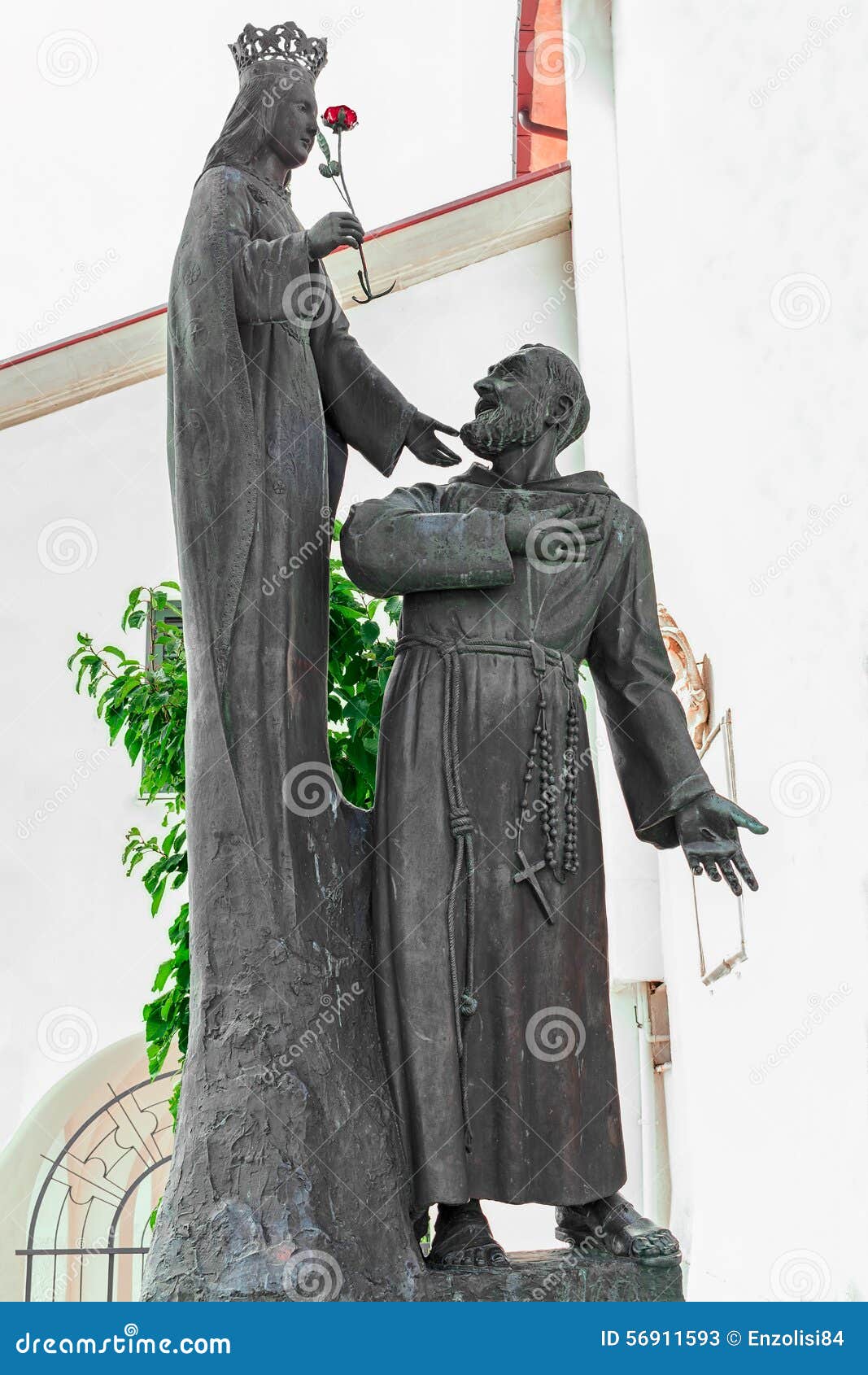 Virgin mary and father pio stock image. Image of belief - 56911593