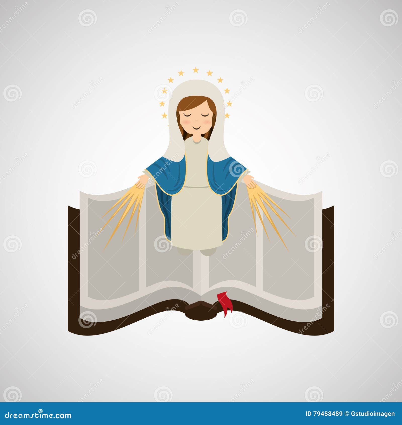 Immaculate Conception Hand Lettering Congratulation Cartoon Vector ...