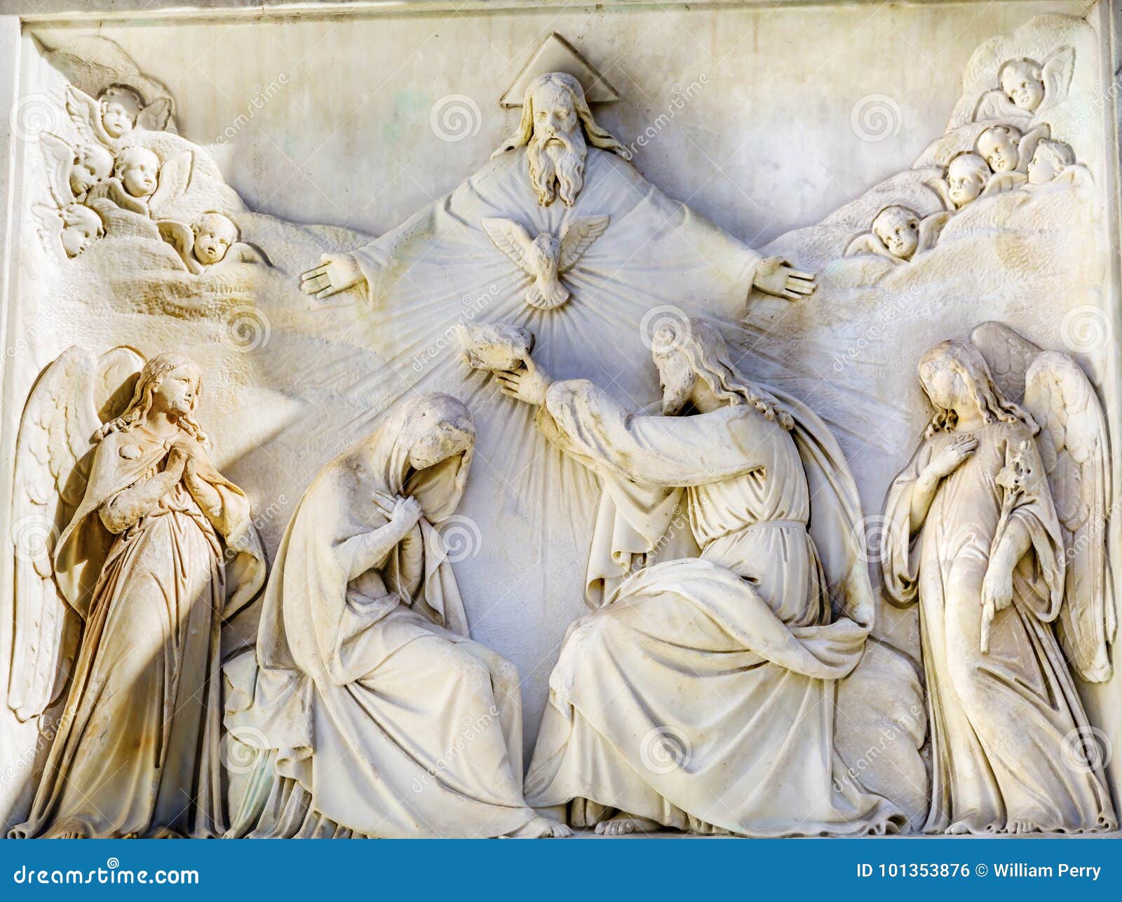 Virgin Mary Jesus Crown Statue Immaculate Conception Column Rome Stock ...