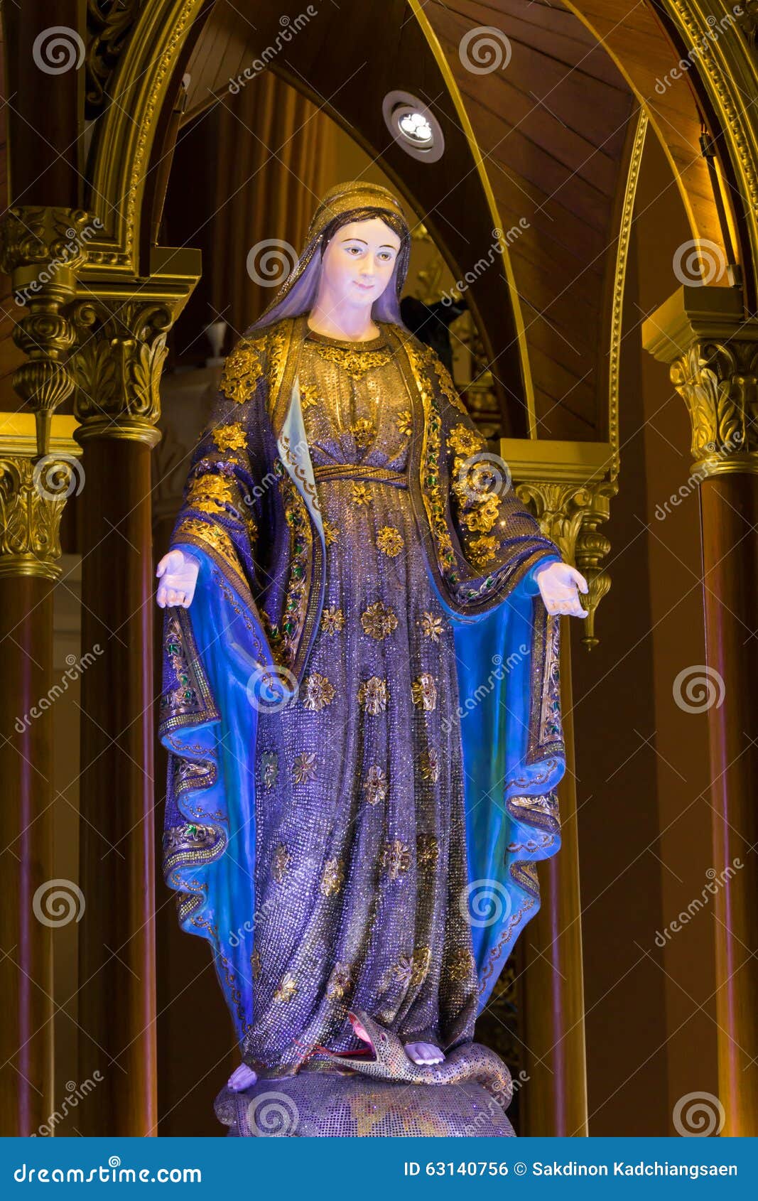Virgin Mary Statue stock photo. Image of bless, glory - 63140756