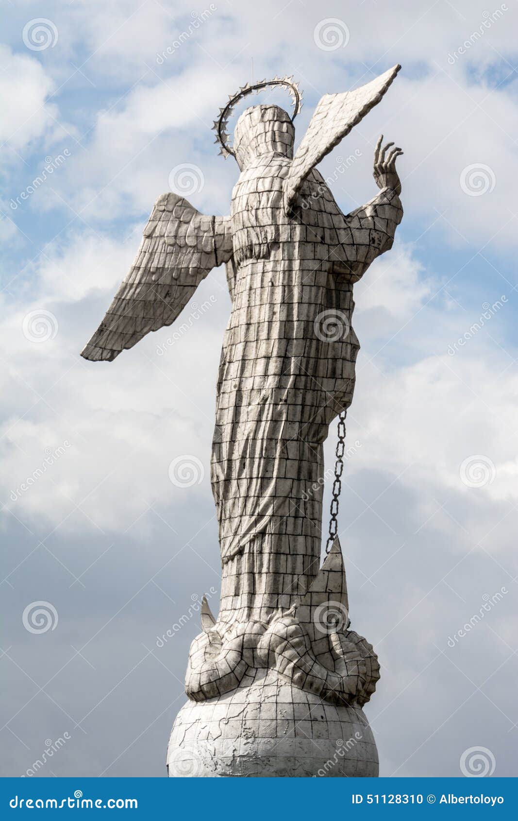 Virgin of Quito Statue on Panecillo Hill, Ecuador Stock Photo - Image ...