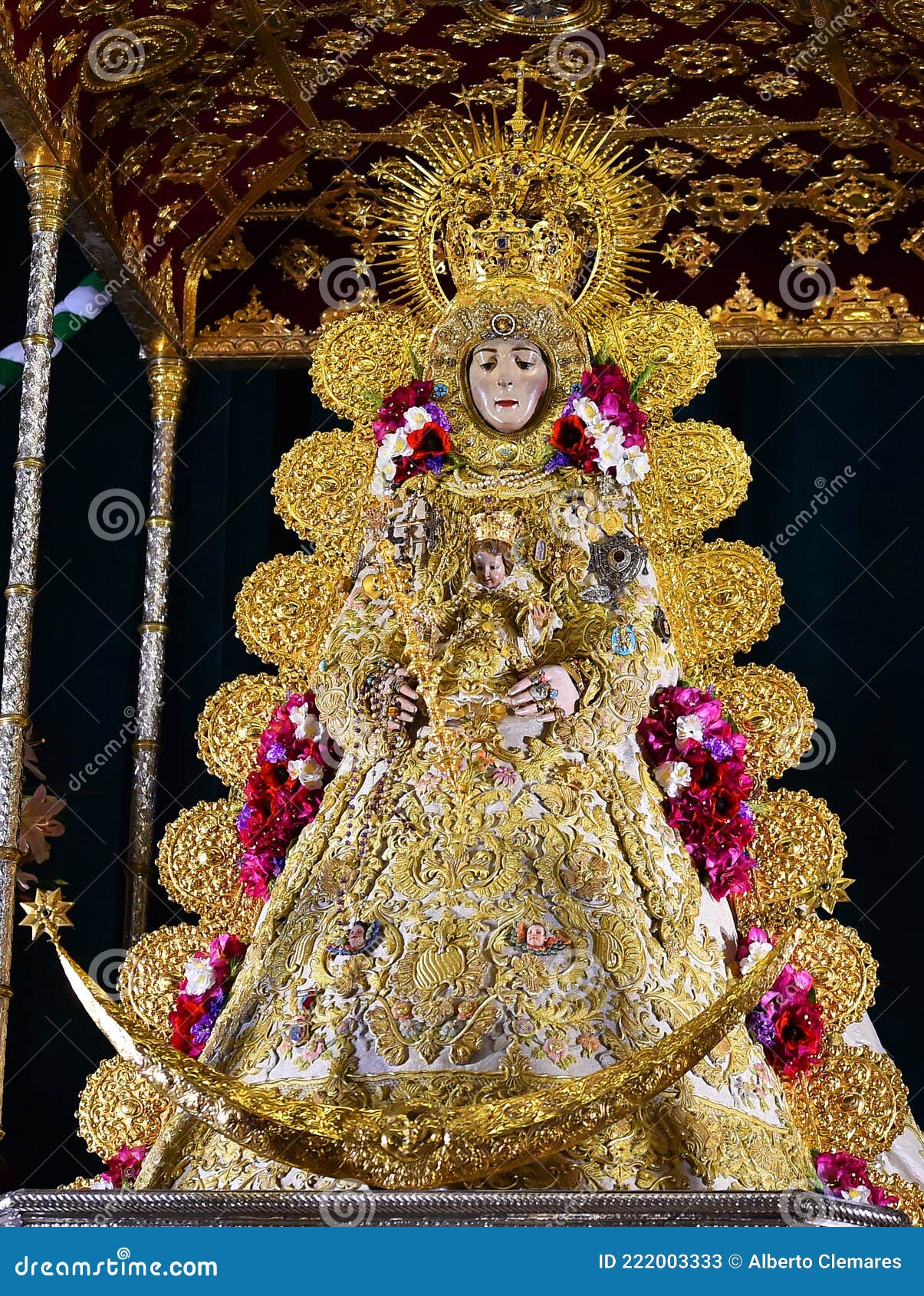 The Virgin of Rocio in Huelva Stock Image - Image of festival, madonna ...