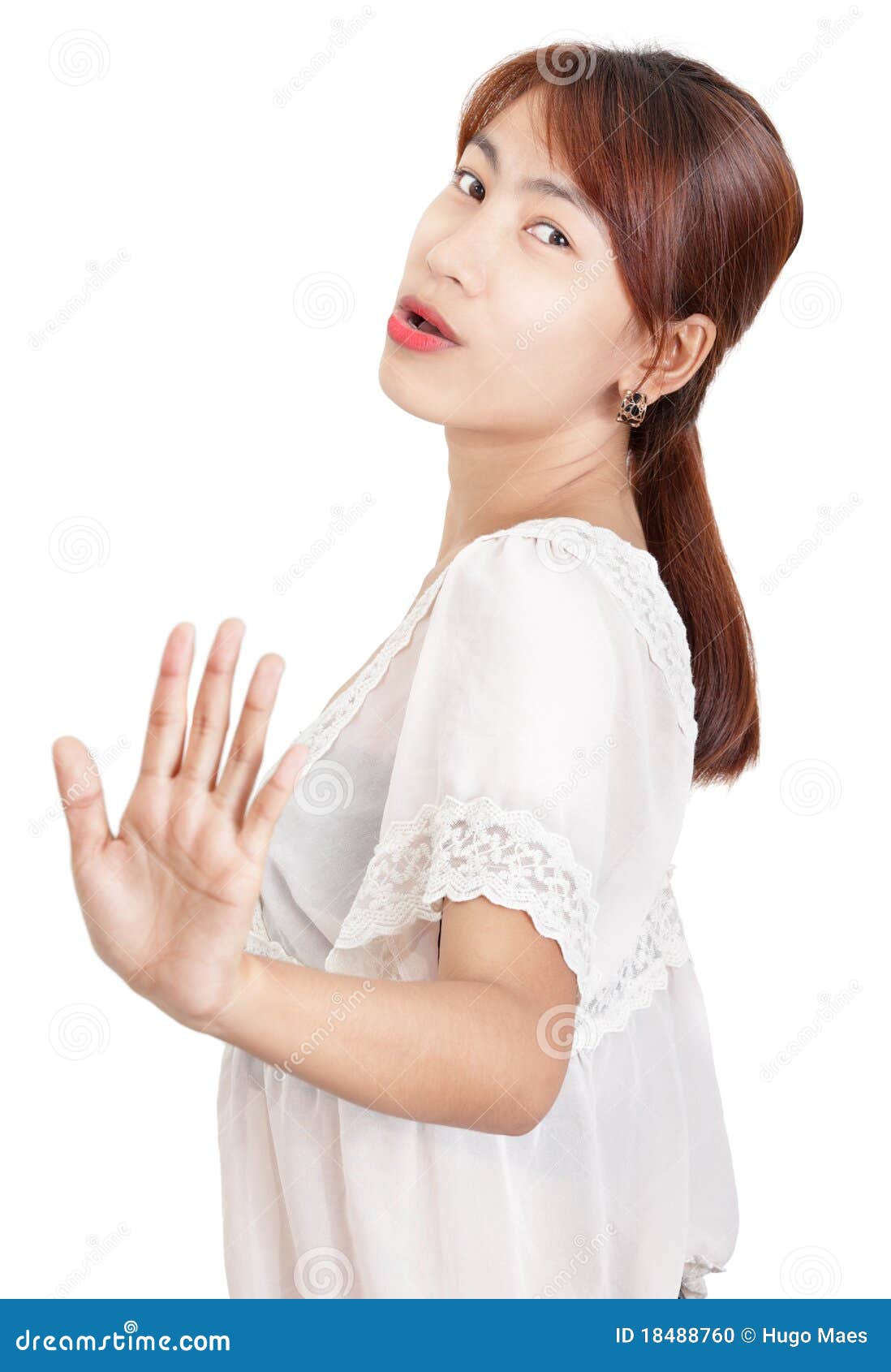 Virgin saying no stock photo. Image of stop, person, girl - 18488760