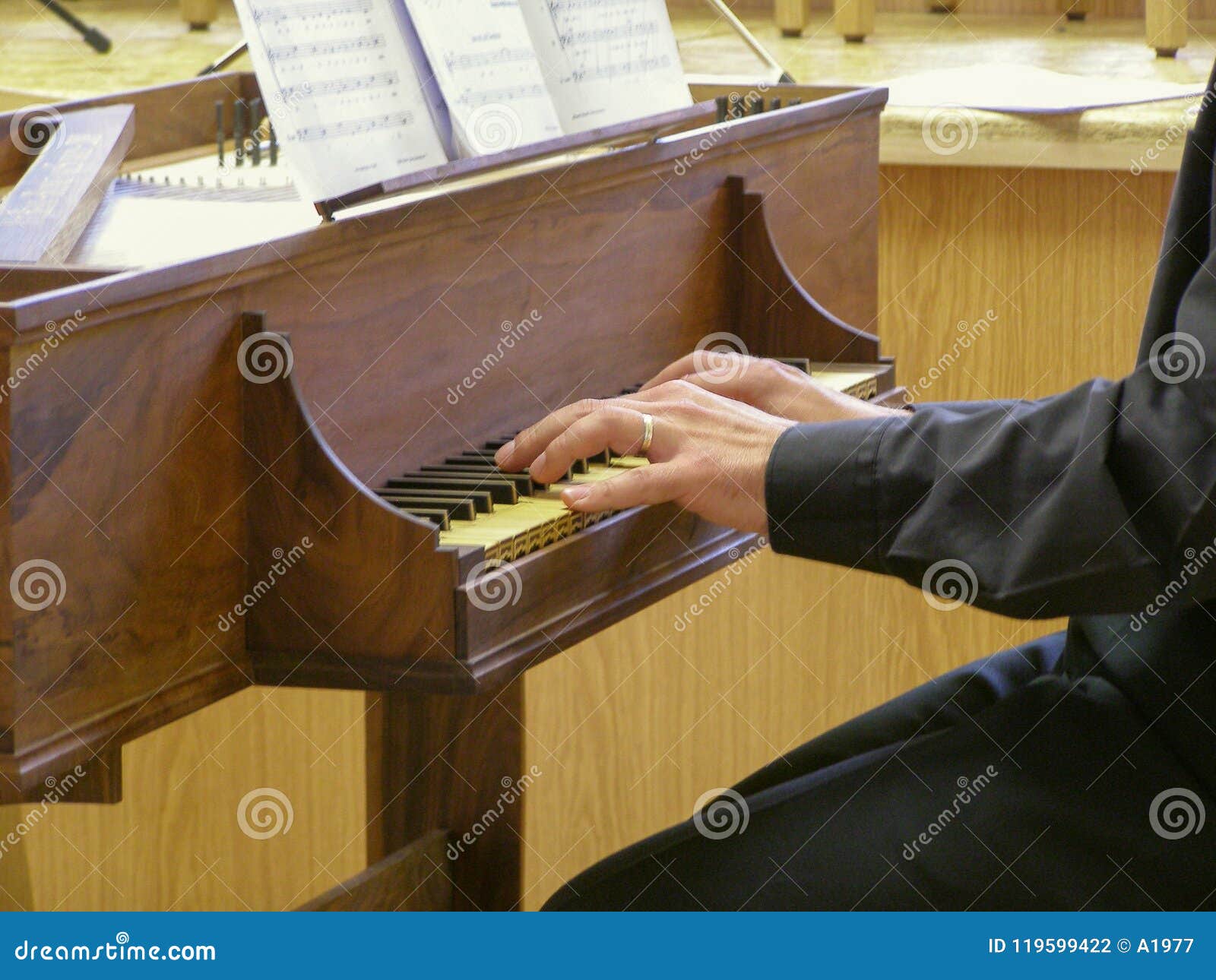 Virginal or Spinet Harpsichord Stock Photo - Image of live, spinet ...