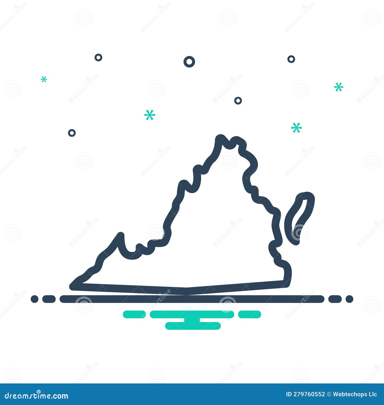 Mix Icon for Virginia, Usa and Country Stock Vector - Illustration of ...