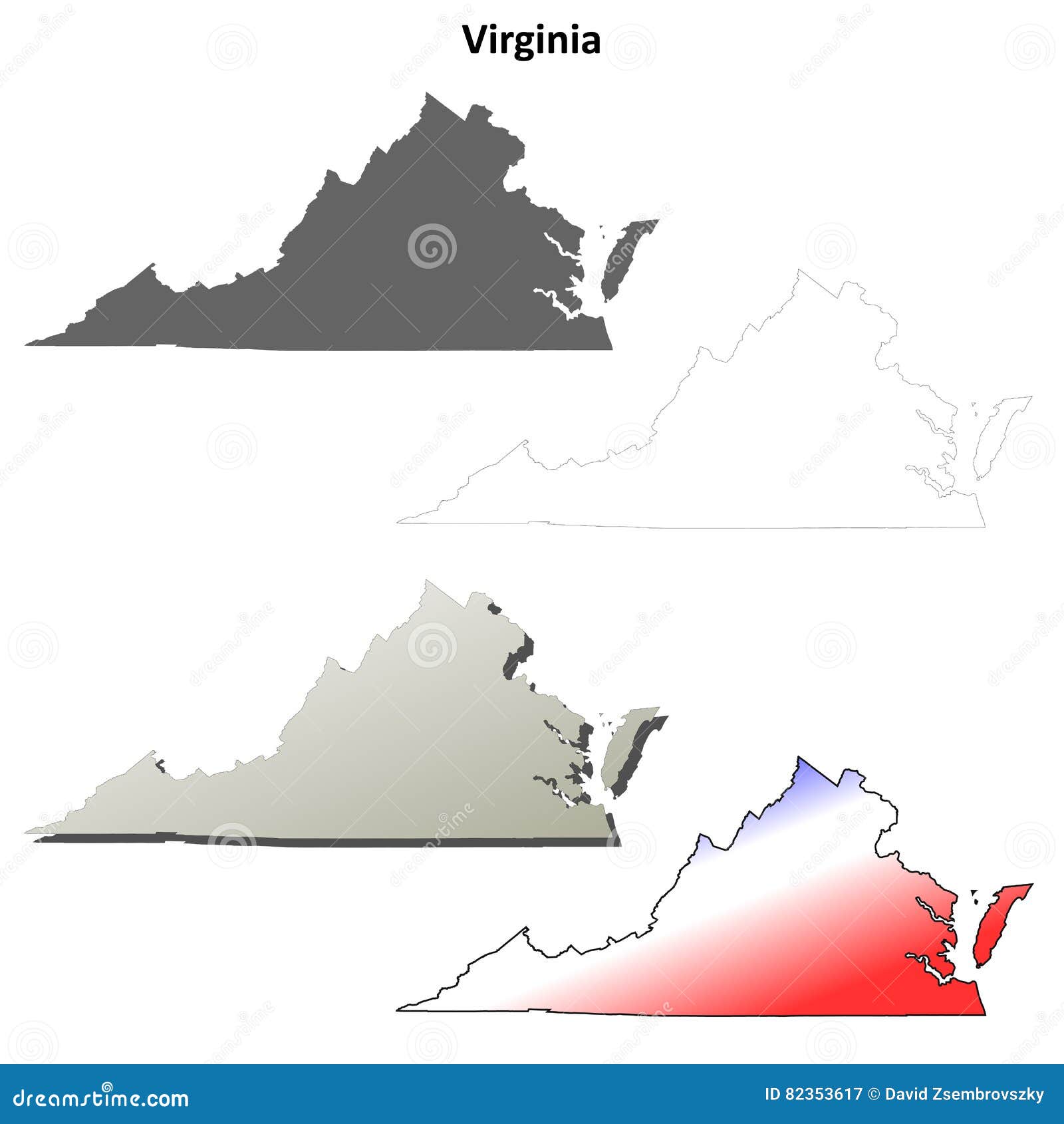 Virginia Outline Map Stock Photo | CartoonDealer.com #130697496
