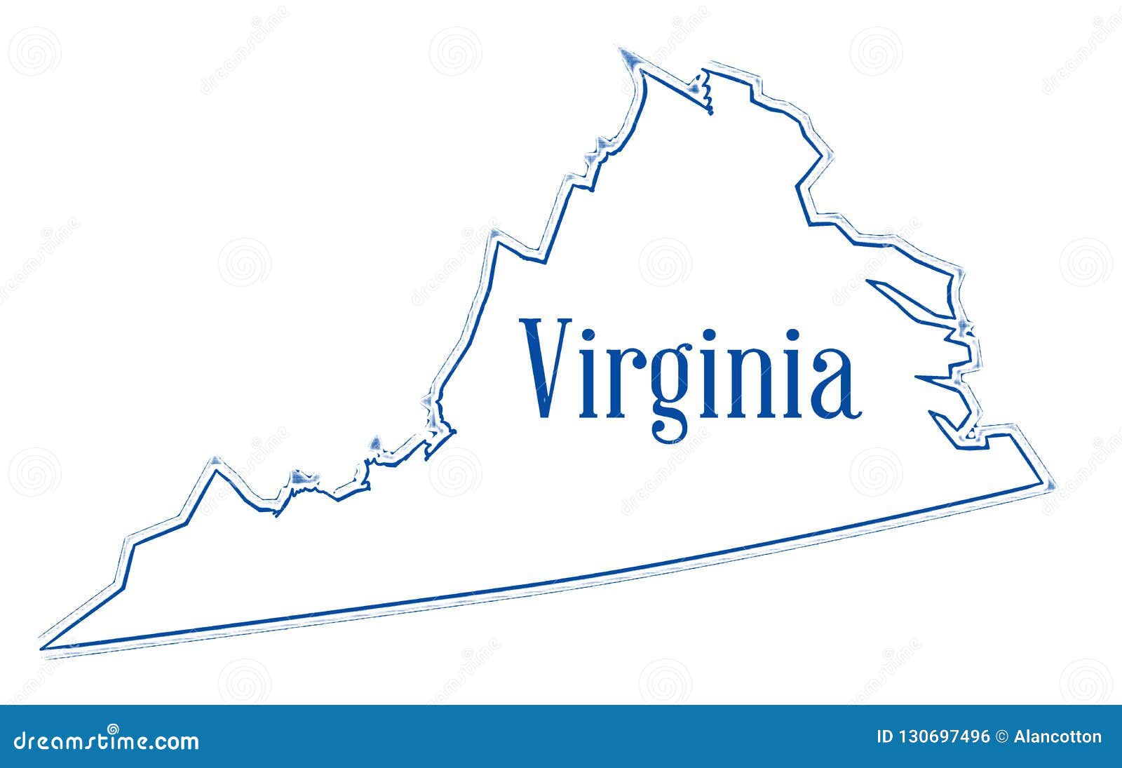 Virginia State Outline