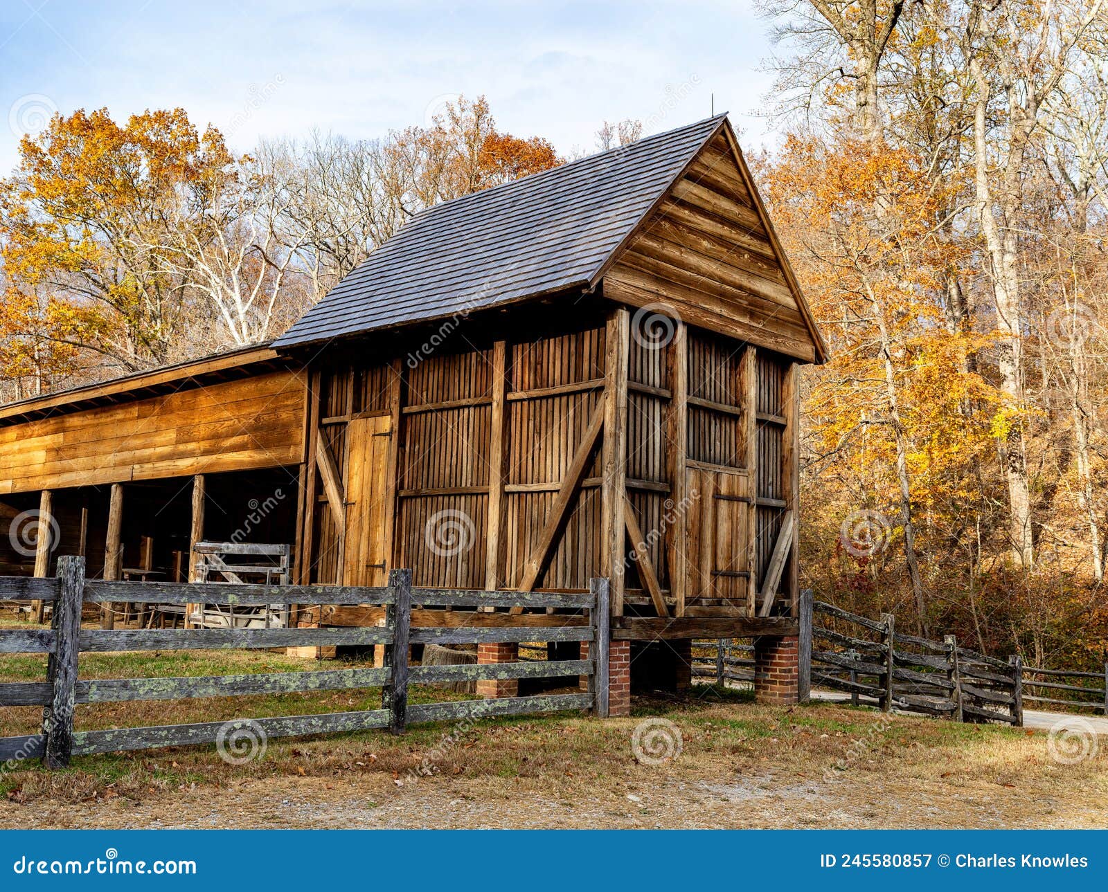 Virginia Rustic Barn in the Fall Time Stock Image - Image of winter ...