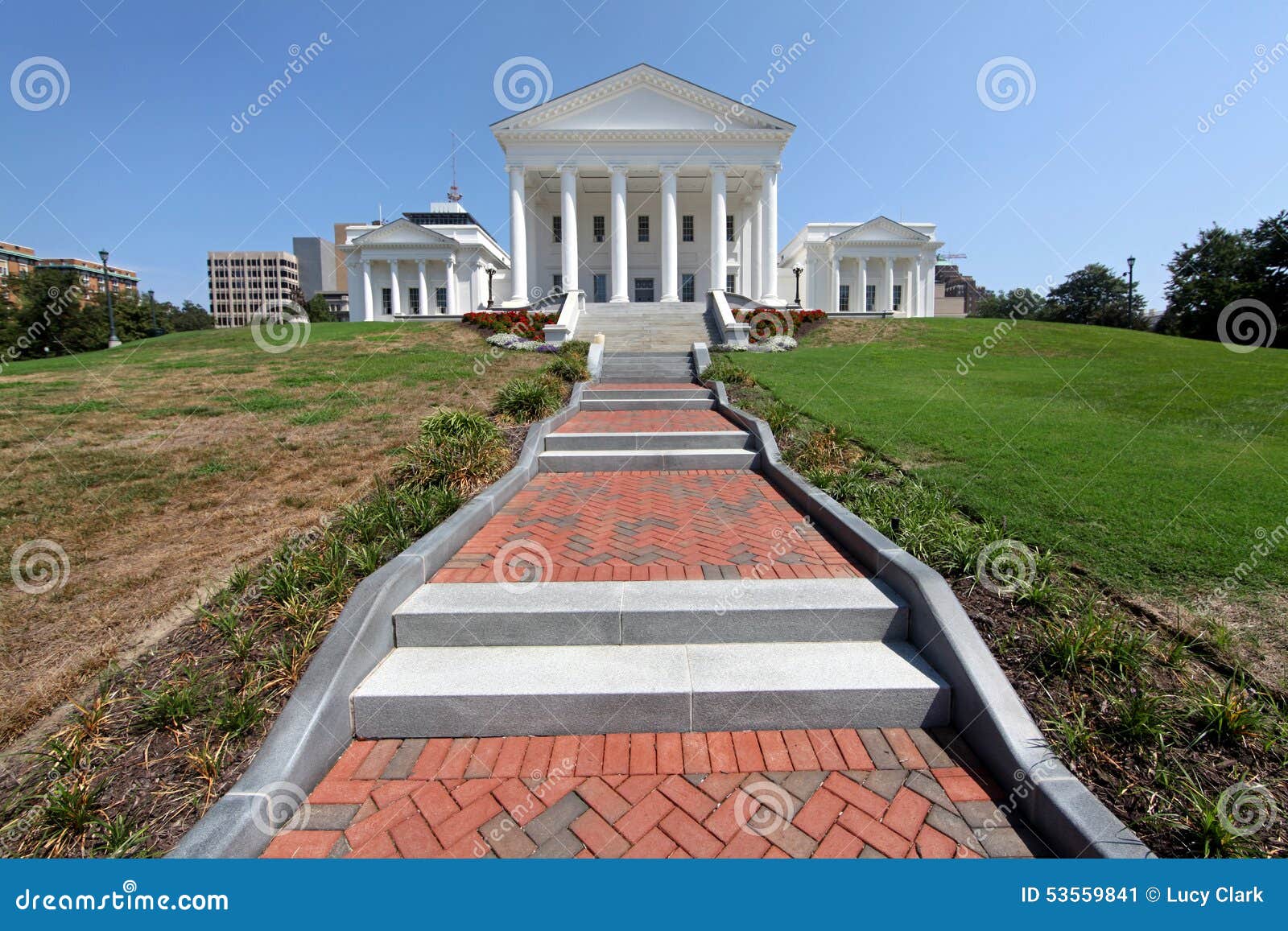 Virginia State Capitol Building Stock Image - Image of pillar, campaign ...