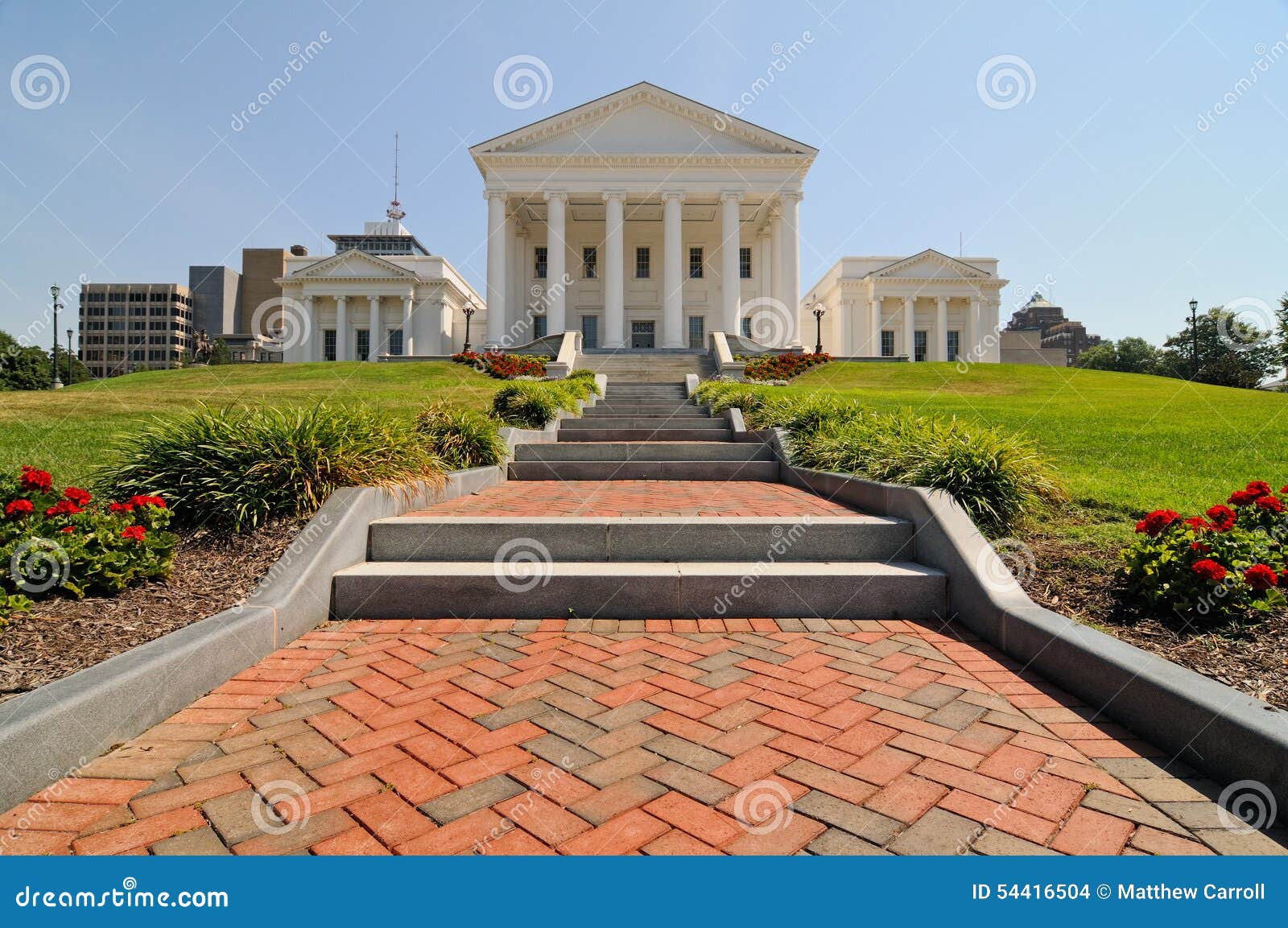 Virginia State Capitol stock photo. Image of landscaping - 54416504