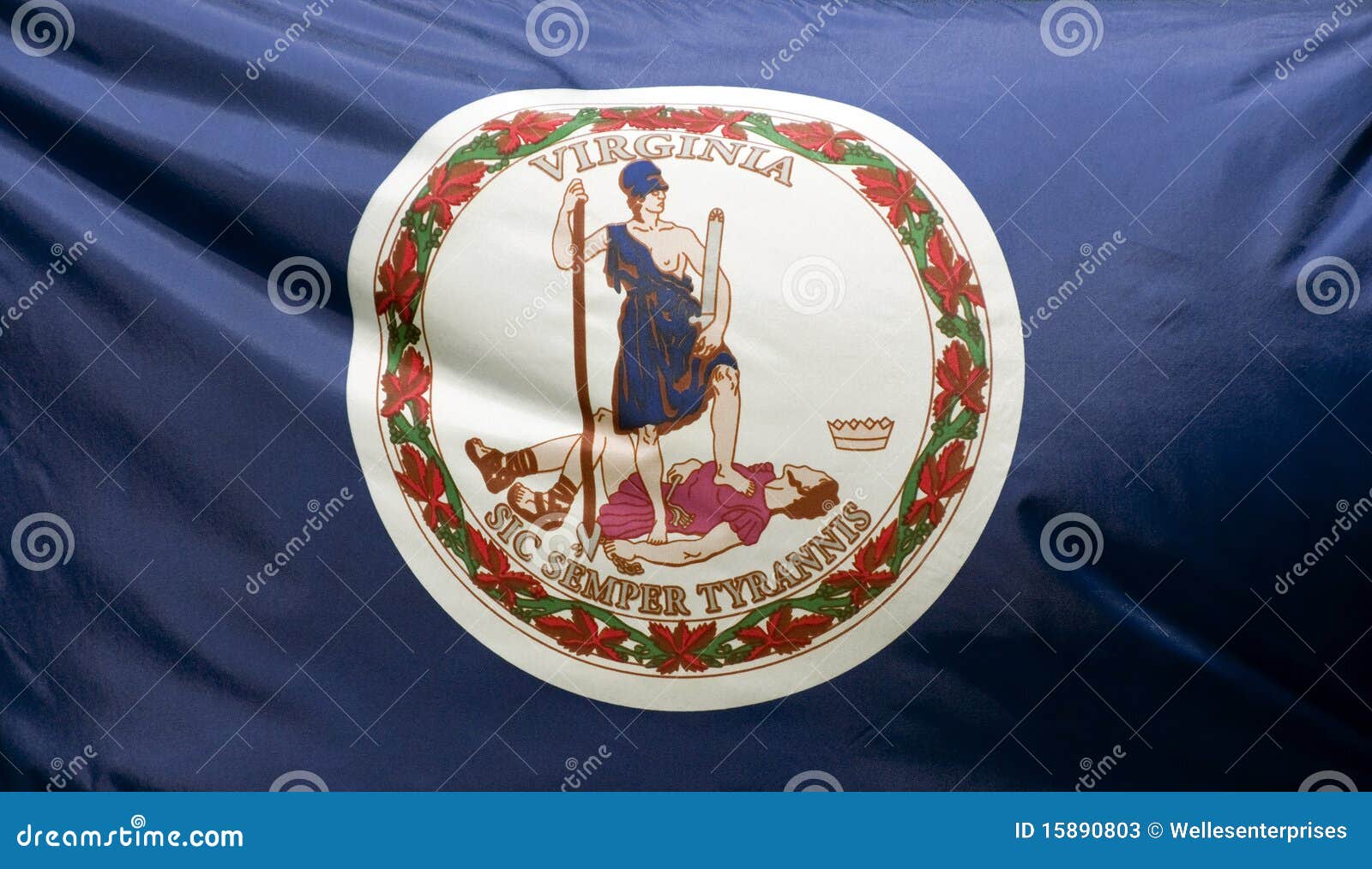 Virginia State Flag stock image. Image of flag, states - 15890803