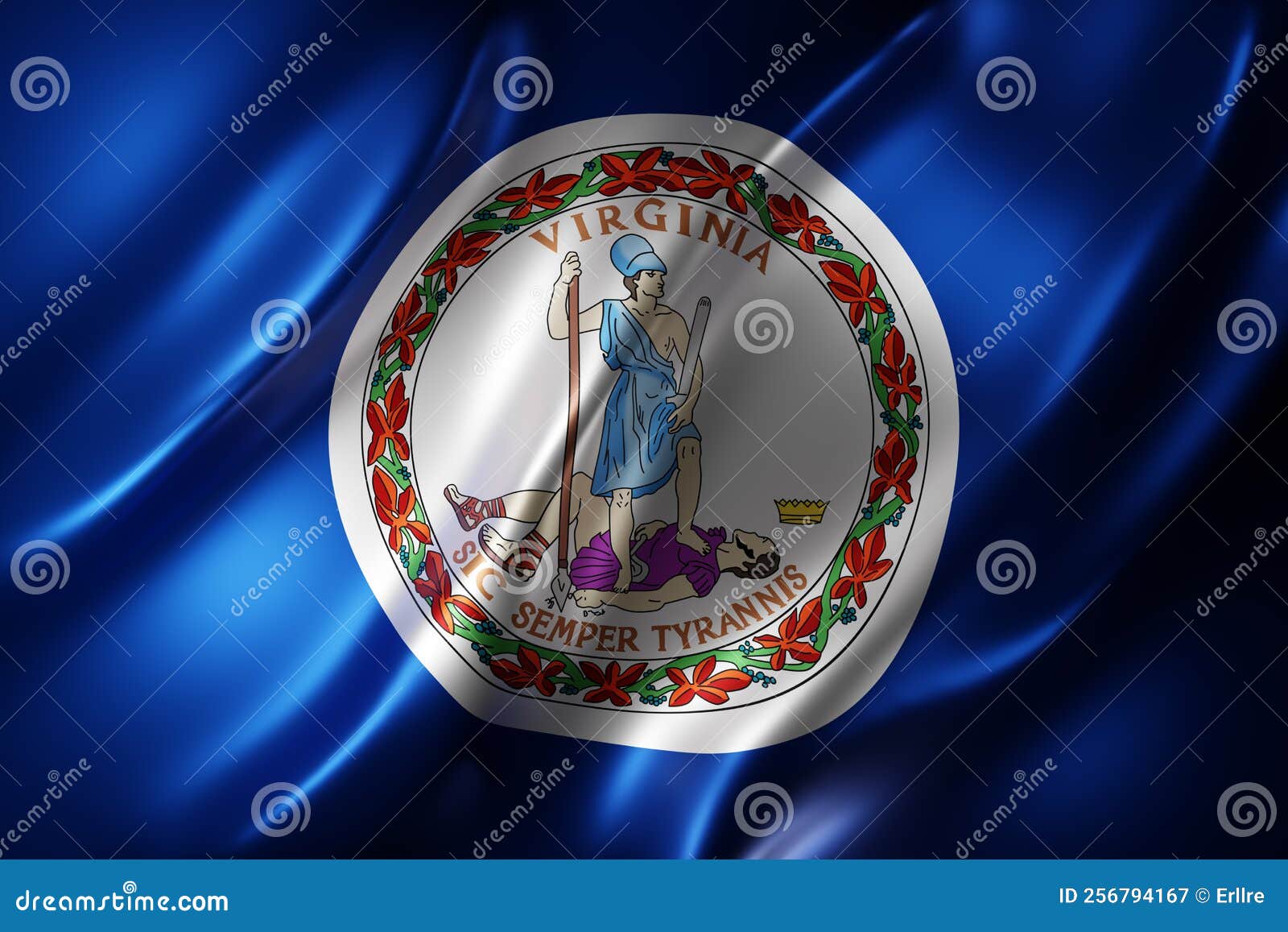 Virginia State flag stock illustration. Illustration of patriotic ...
