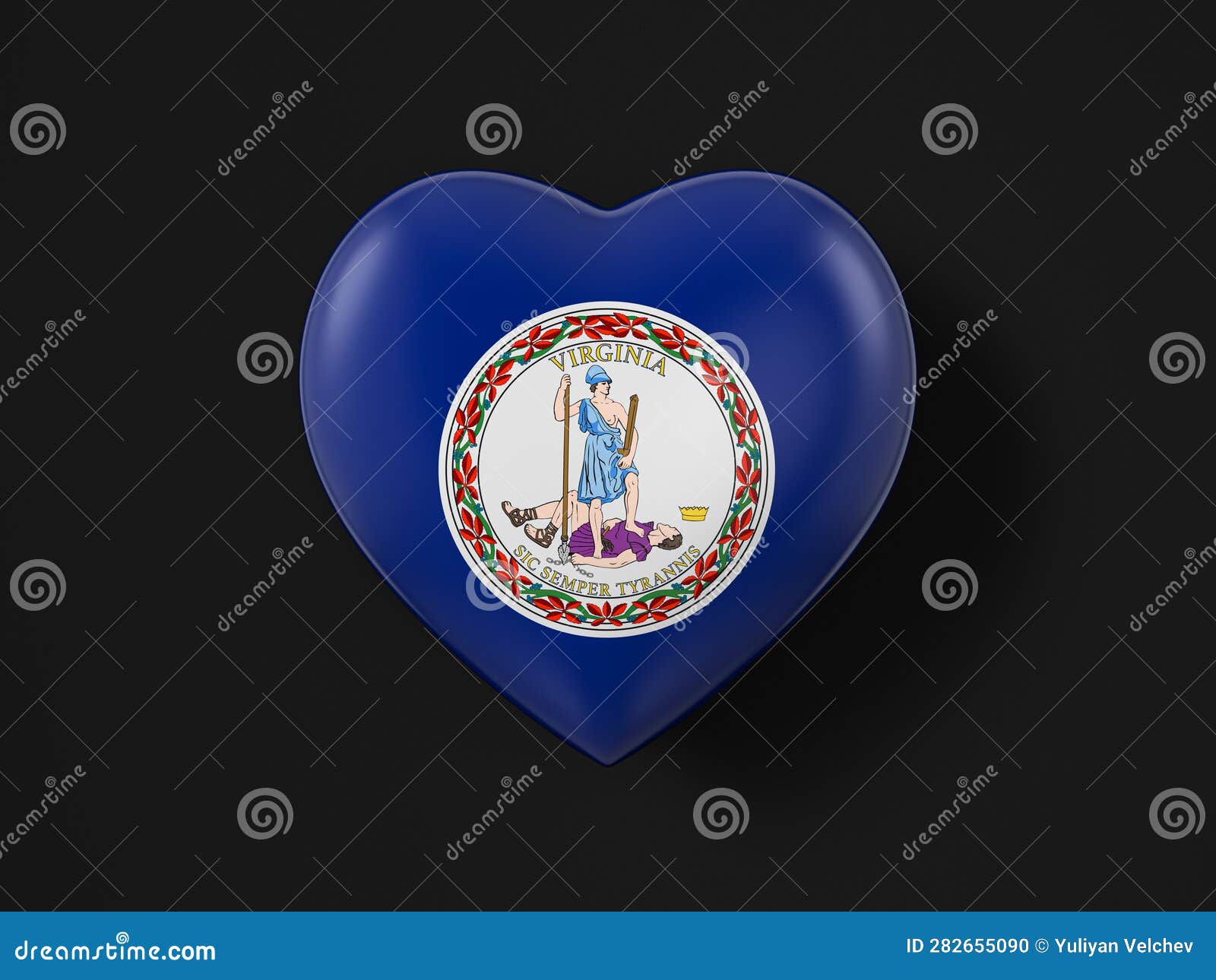 Virginia state heart flag stock illustration. Illustration of design ...