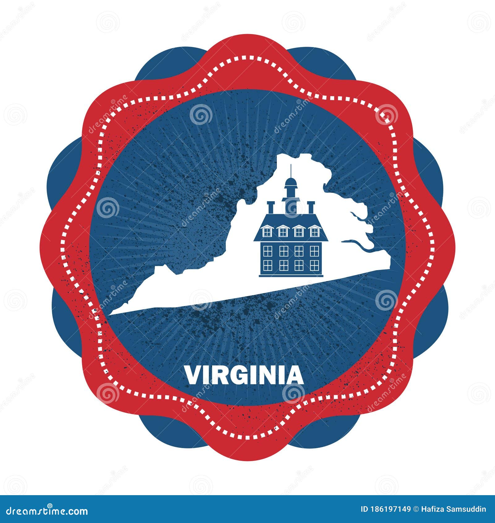 Virginia State Map. Vector Illustration Decorative Design Stock Vector ...