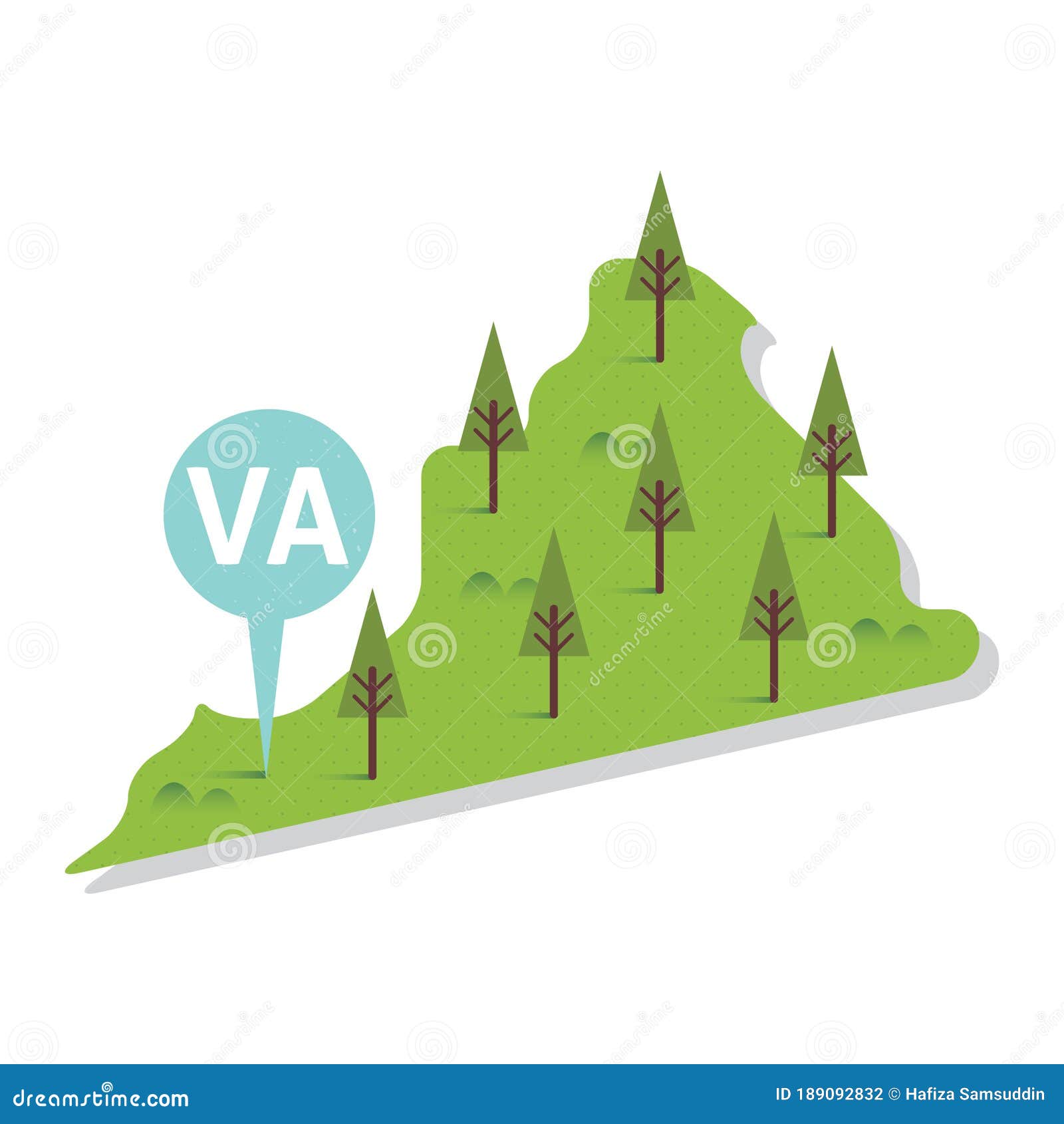 Virginia State Map. Vector Illustration Decorative Design Stock Vector ...