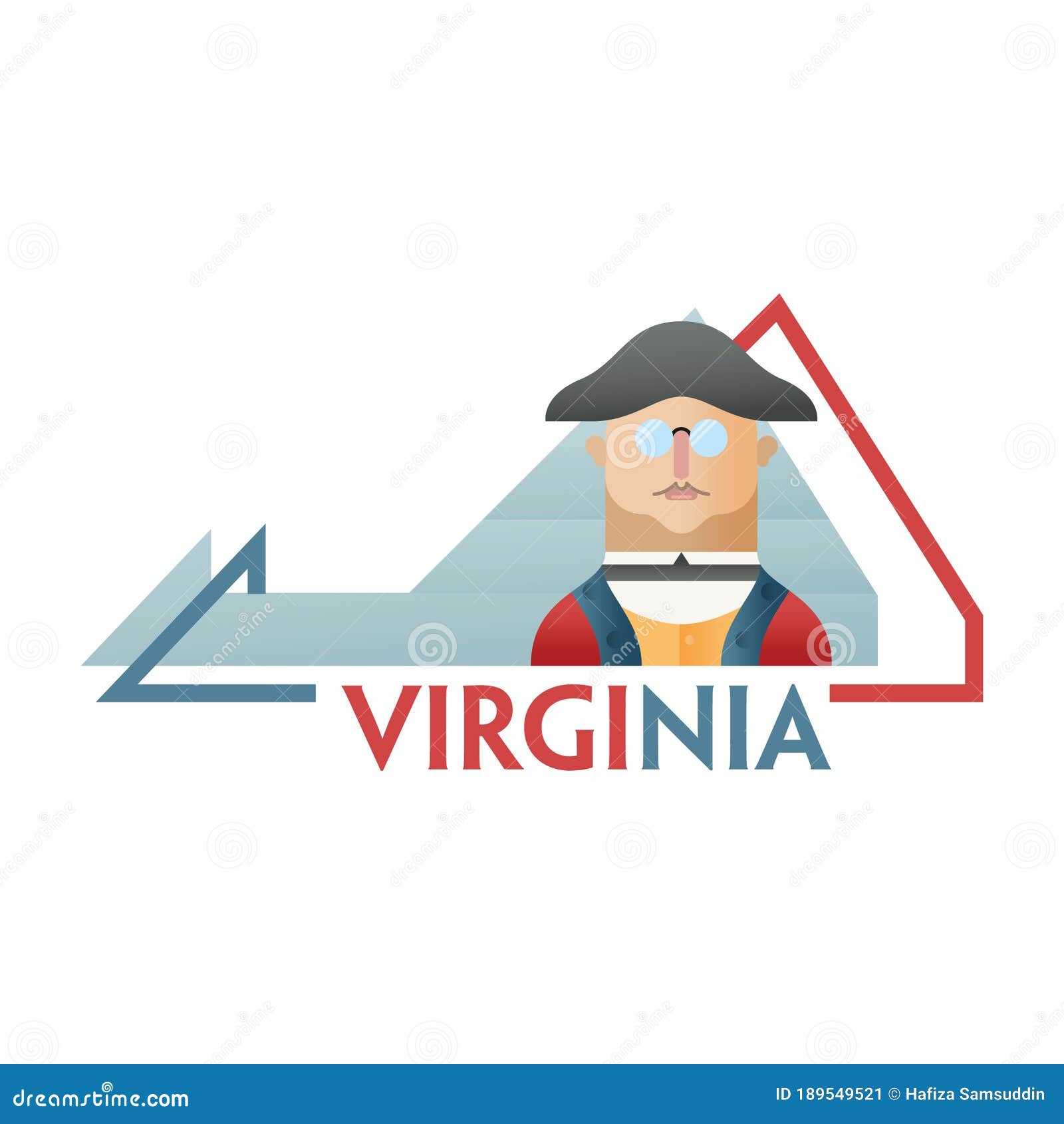 Virginia State Map. Vector Illustration Decorative Design Stock Vector ...
