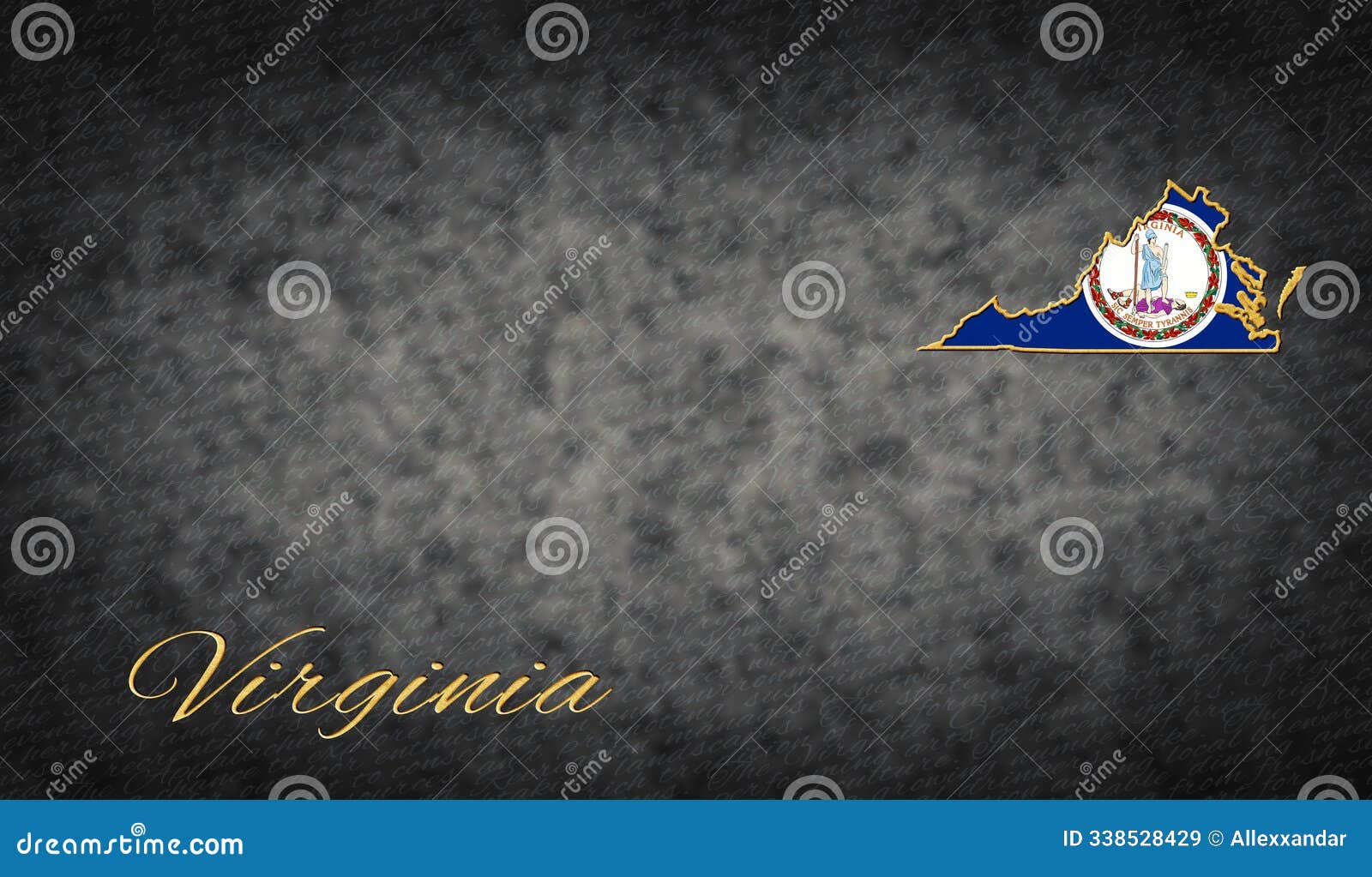 Virginia Symbols, Map of Virginia Stock Image - Image of population ...