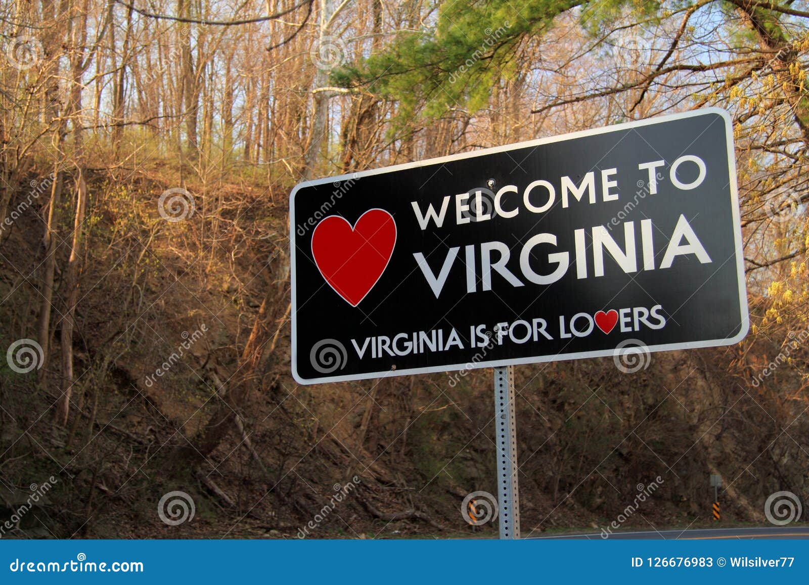 Virginia Welcome Sign imagem de stock. Imagem de desengate - 126676983