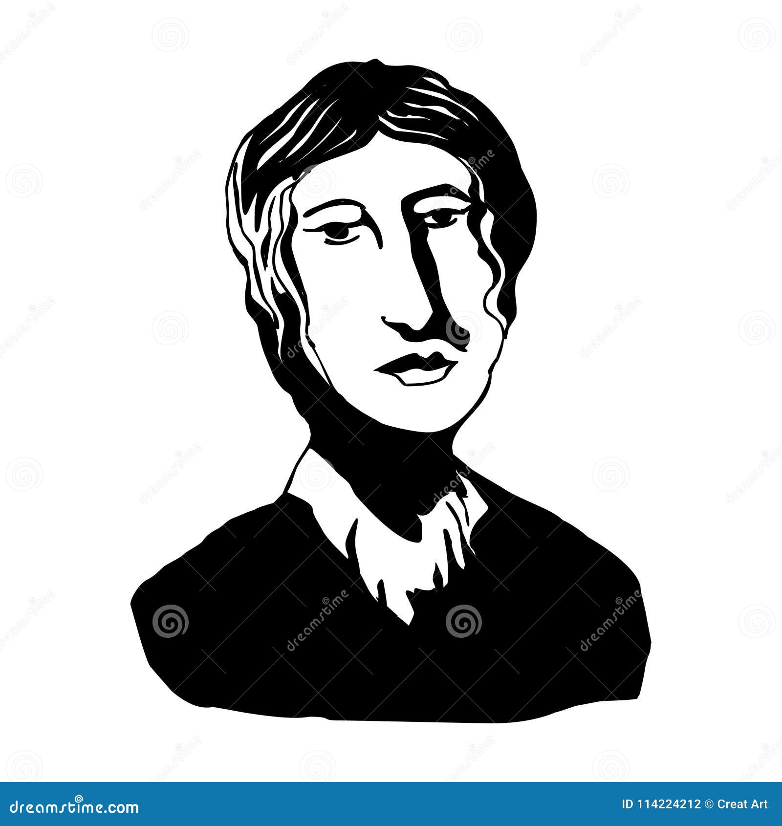 Virginia Woolf.Vector Portrait of Virginia Woolf Editorial Photography ...