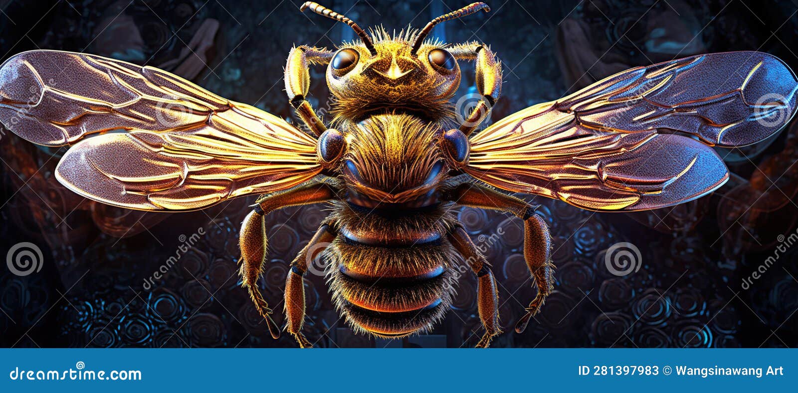 Virgo the Bee Zodiac Sign Generative AI Stock Illustration ...