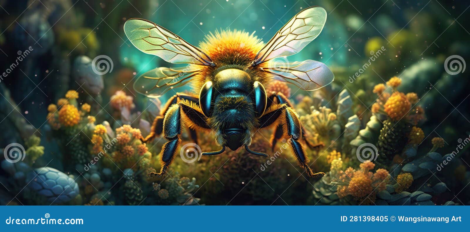 Virgo the Bee Zodiac Sign Generative AI Stock Illustration ...