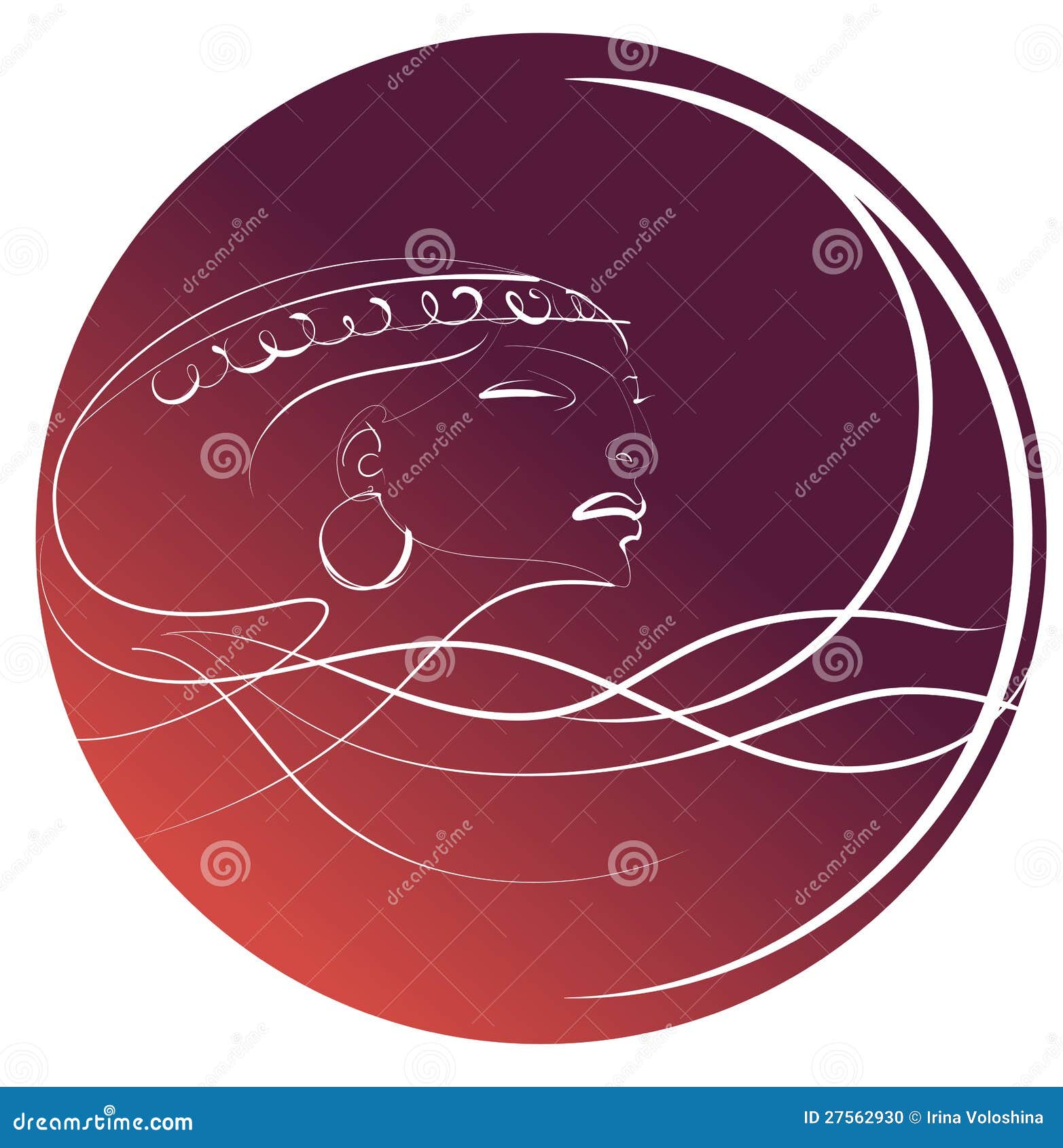 Virgo in the circle stock illustration. Illustration of people - 27562930